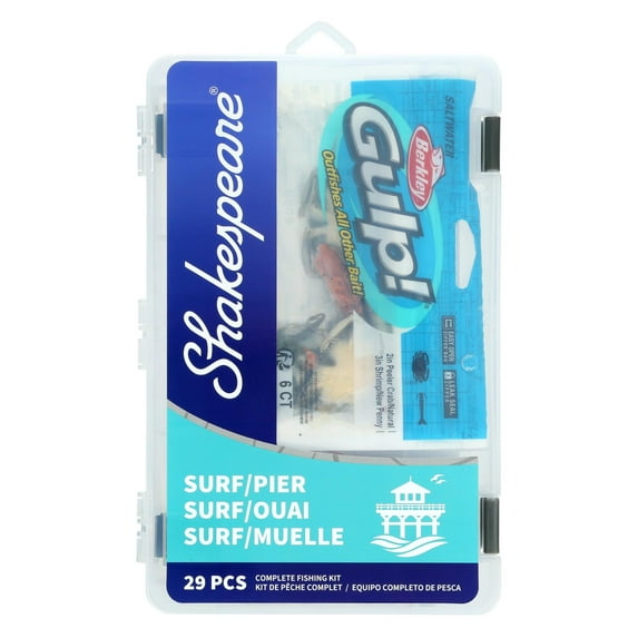 Shakespeare Catch More Fish Surf Pier Tackle Box Kit, Fishing Tackle ...