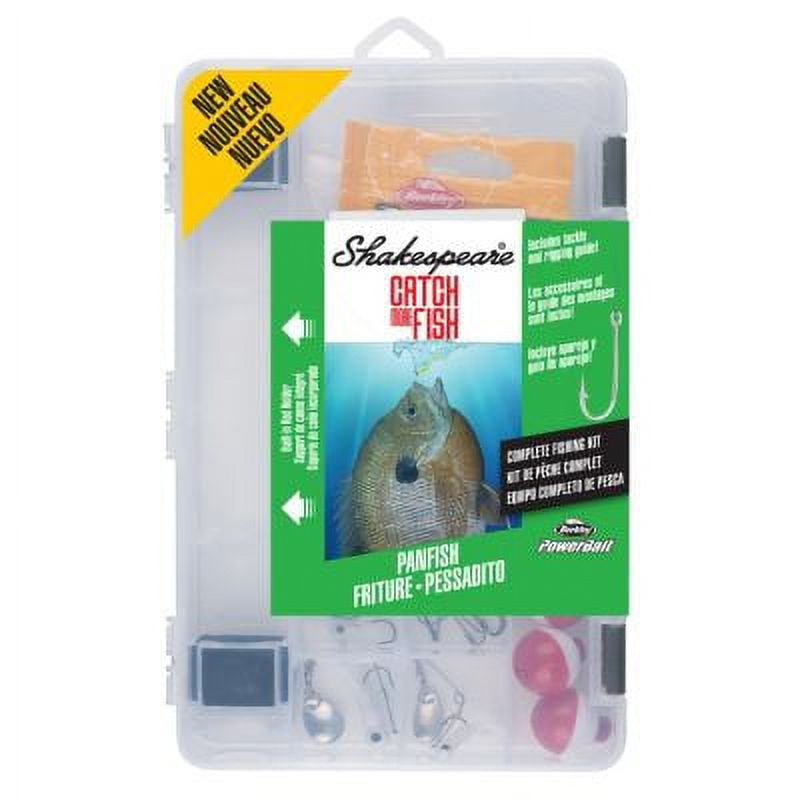 Shakespeare Panfish Tackle Box Kit with Durable Tray and PowerBait ...