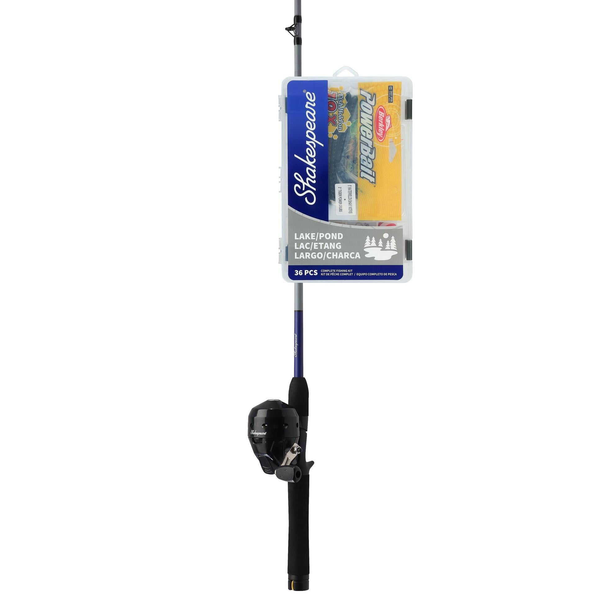 Shakespeare Catch More Fish Lake/Pond Spincast Reel and Fishing Rod ...