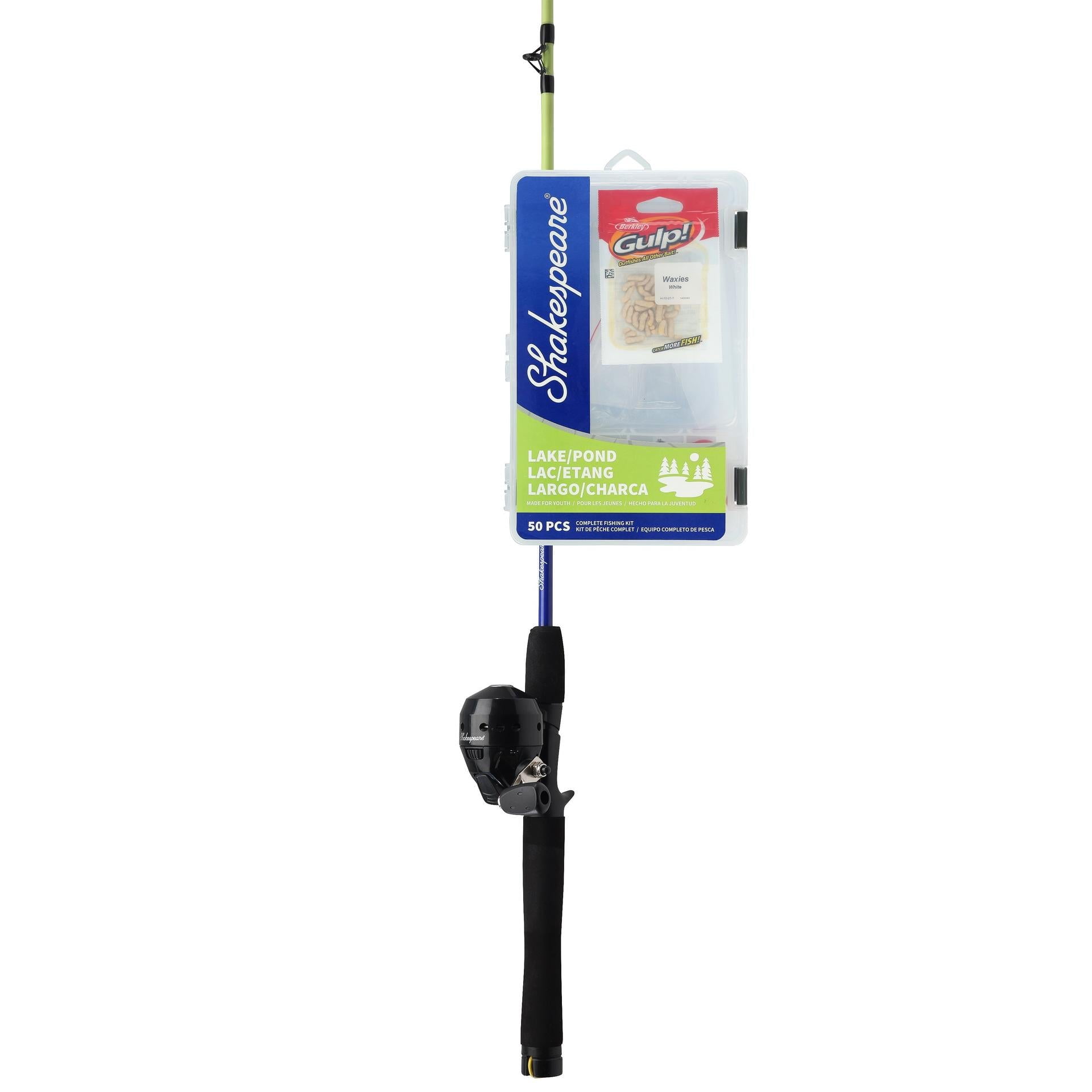 Shakespeare Catch More Fish Lake/Pond Spincast Reel and Fishing Rod ...