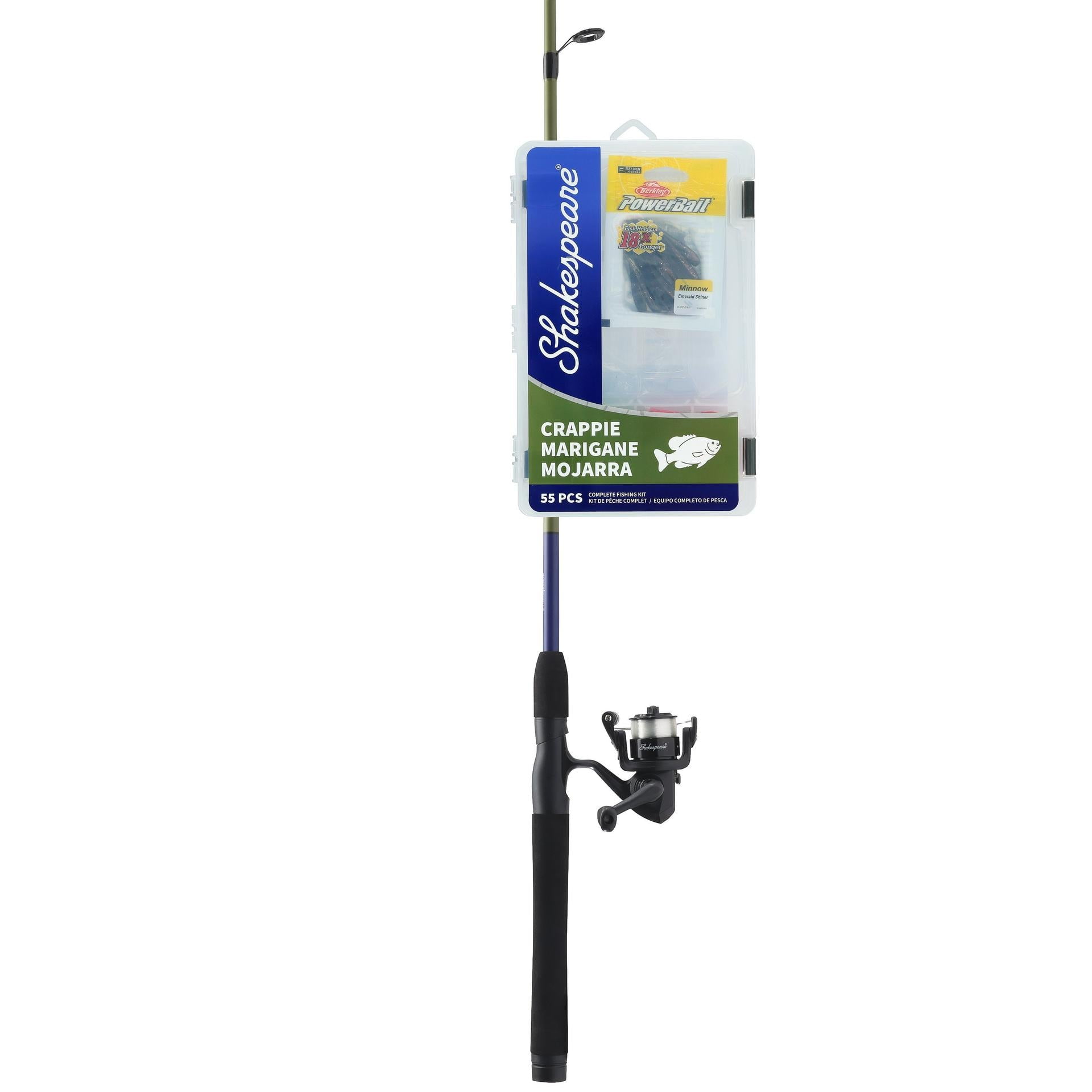 Shakespeare Catch More Fish Crappie Spinning Reel and Fishing Rod Combo ...