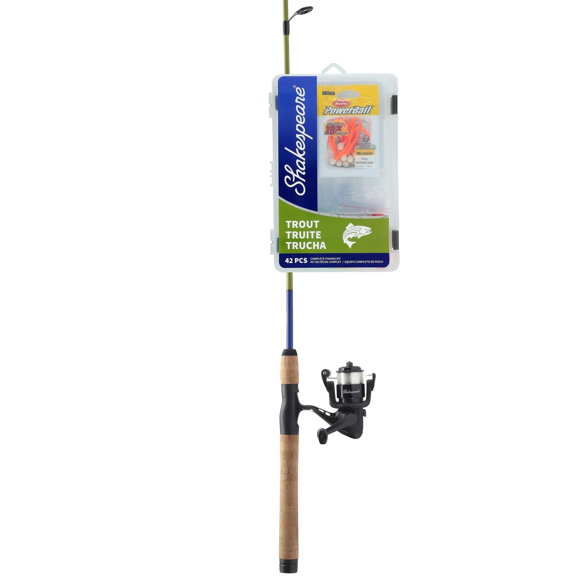 Shakespeare Catch More Fish 3 Spinning Fishing Combo Kit, Trout West ...