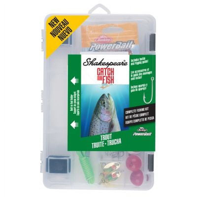 Shakespeare Catch More Fish Trout Tackle Box Kit - Walmart.com