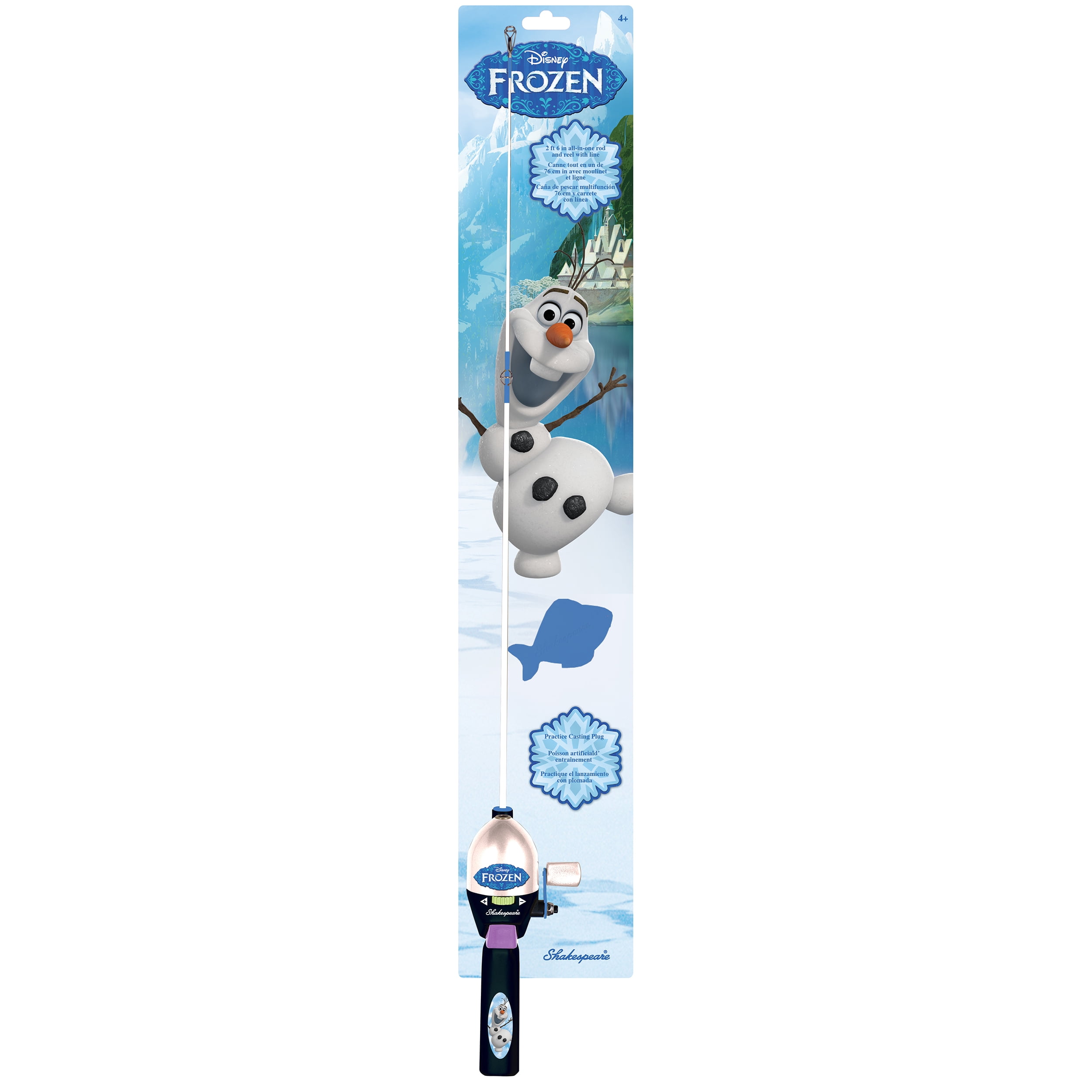 Shakespeare Disney Frozen Olaf 2' 6" Spinning Fishing Rod & Reel Combo ...