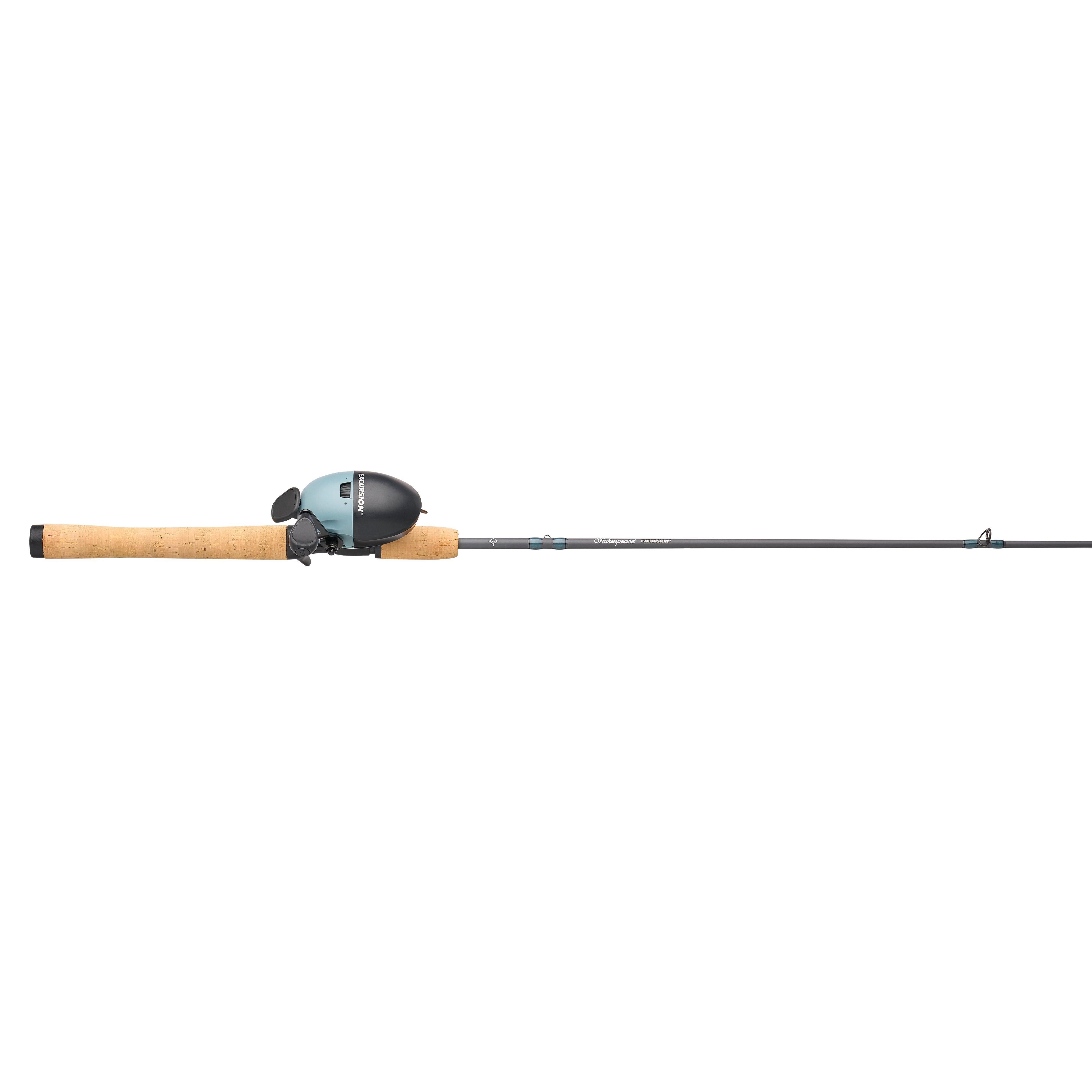 Shakespeare Excursion Spincast Fishing Combo, 6' Medium Light Rod, 6 ...