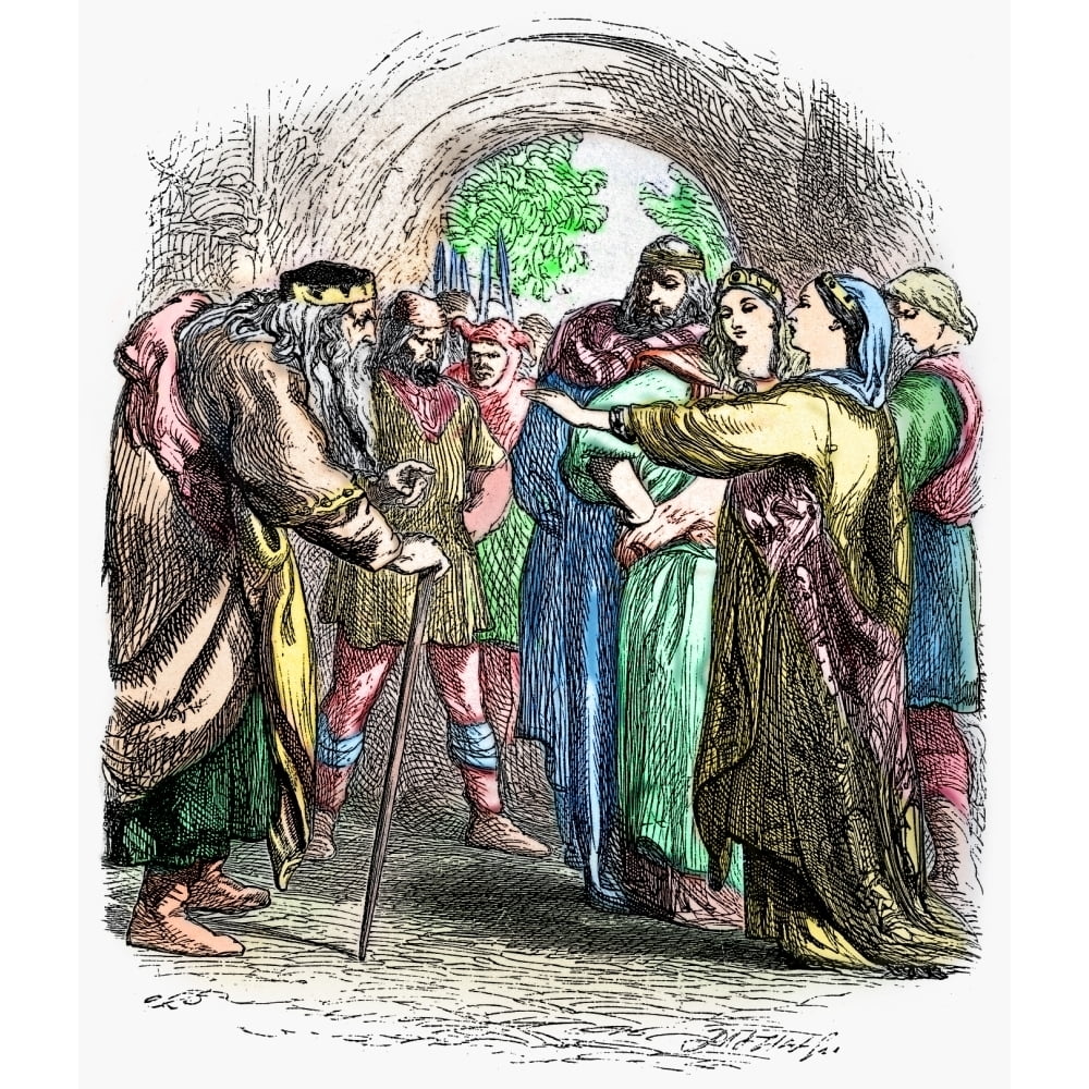 Shakespeare King Lear. Nregan And Goneril Turn Away Their Father In Act ...