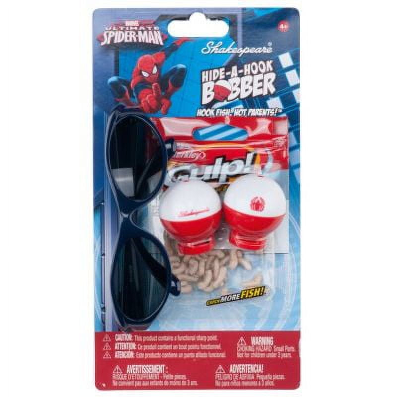 Shakespeare Marvel Spiderman Hide-A-Hook Bobber Kit Toy Sports ...