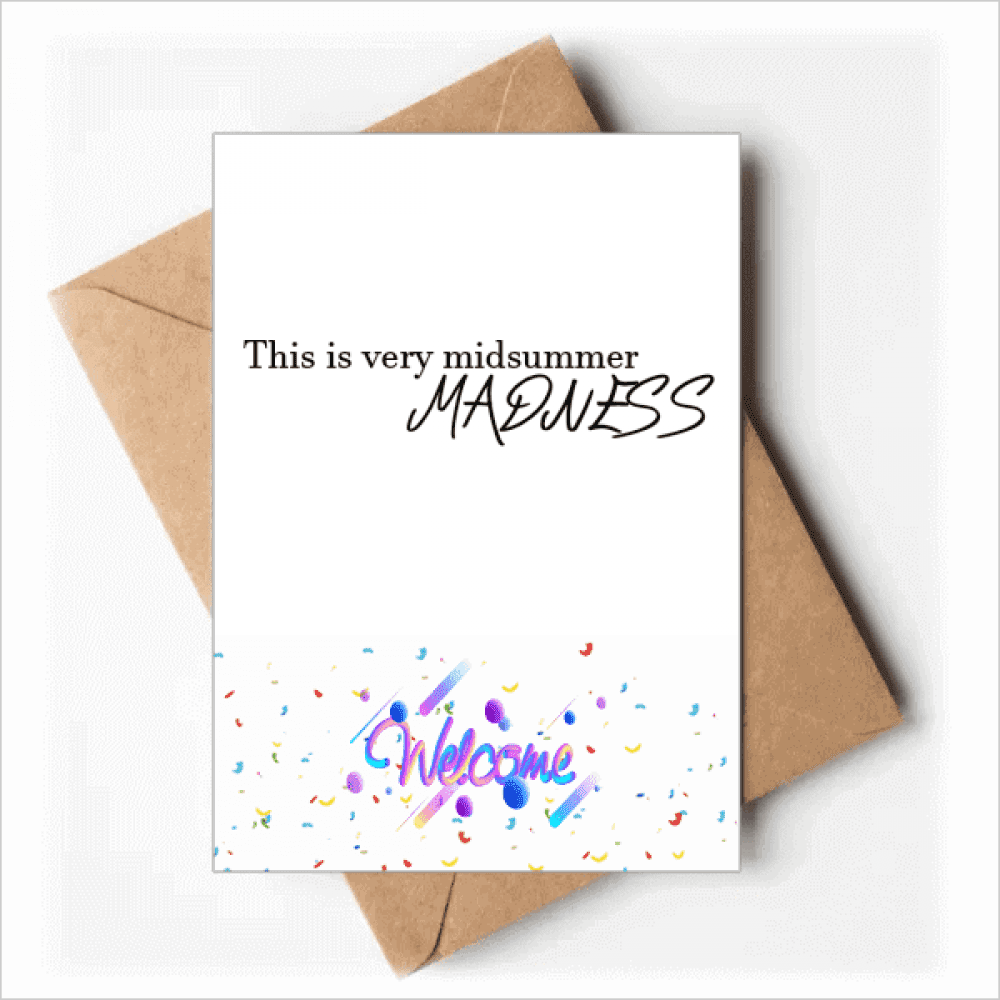 Shakespeare Midsummer Madness Welcome Back Greeting Cards Envelopes ...