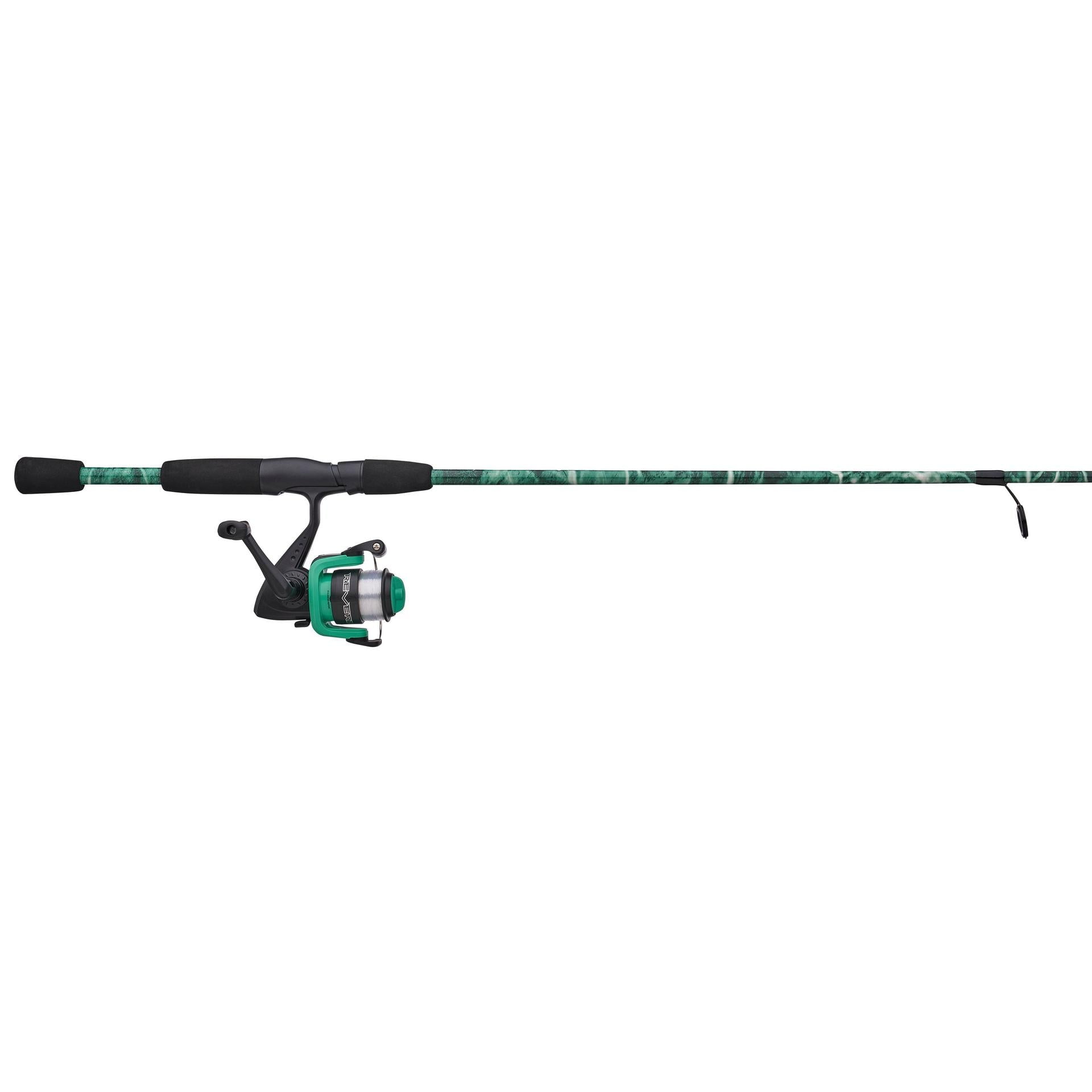 Shakespeare Reverb Spinning Reel and Fishing Rod Combo 5'6" 2-Piece Rod ...