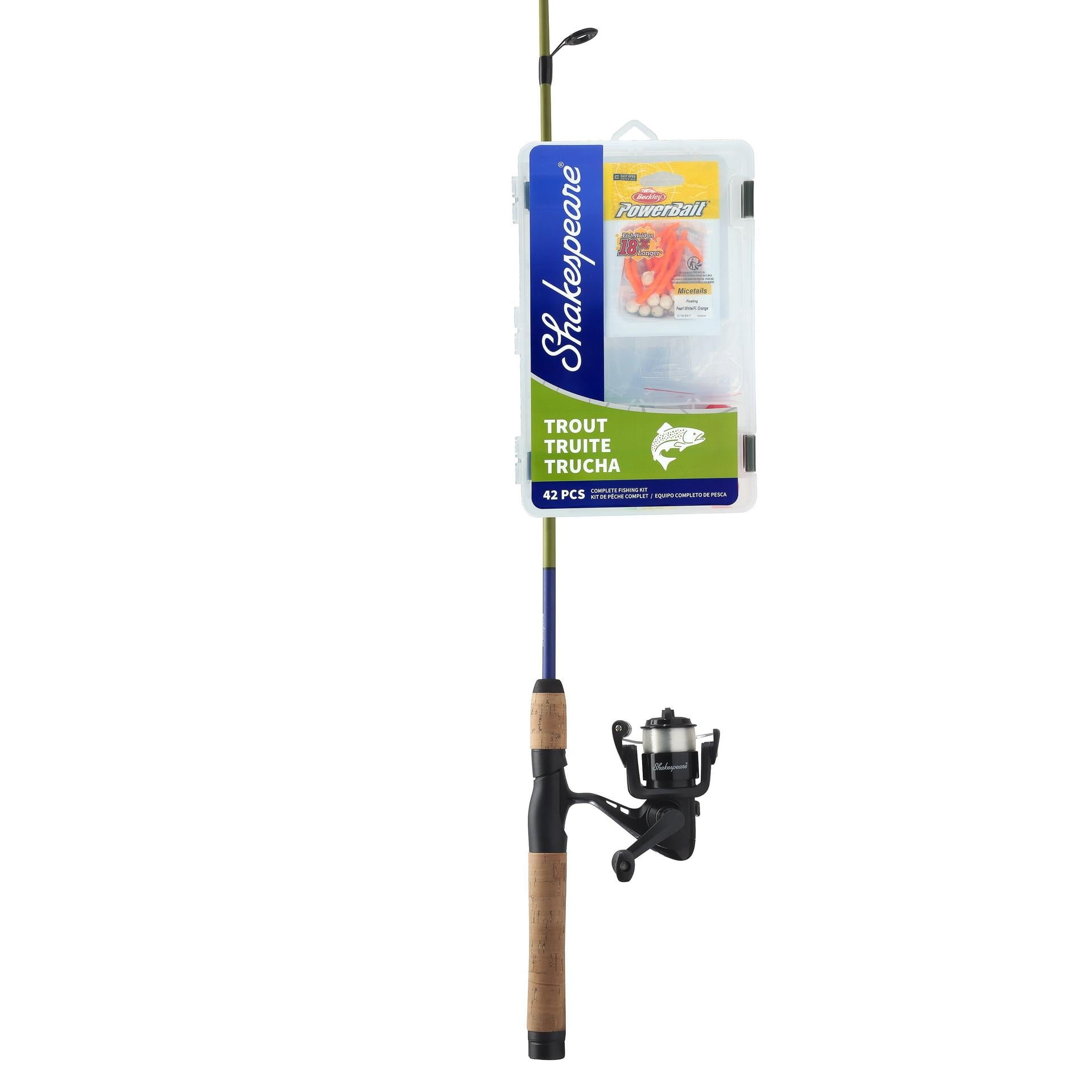 Shakespeare Catch More Fish Trout Spinning Reel and Fishing Rod Combo ...