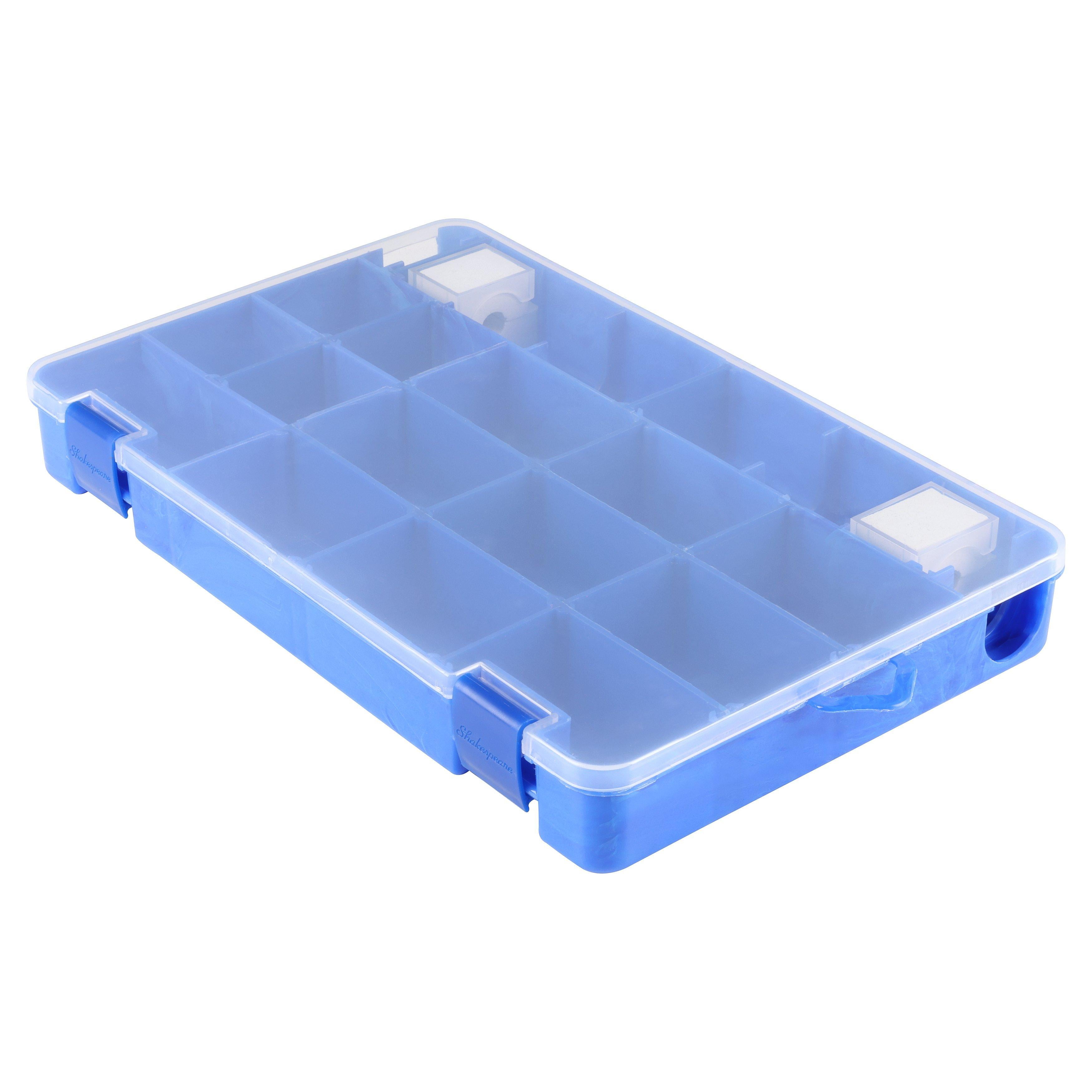 Shakespeare Tackle Box, 4-Pack, Adjustable Dividers, Blue Swirl ...