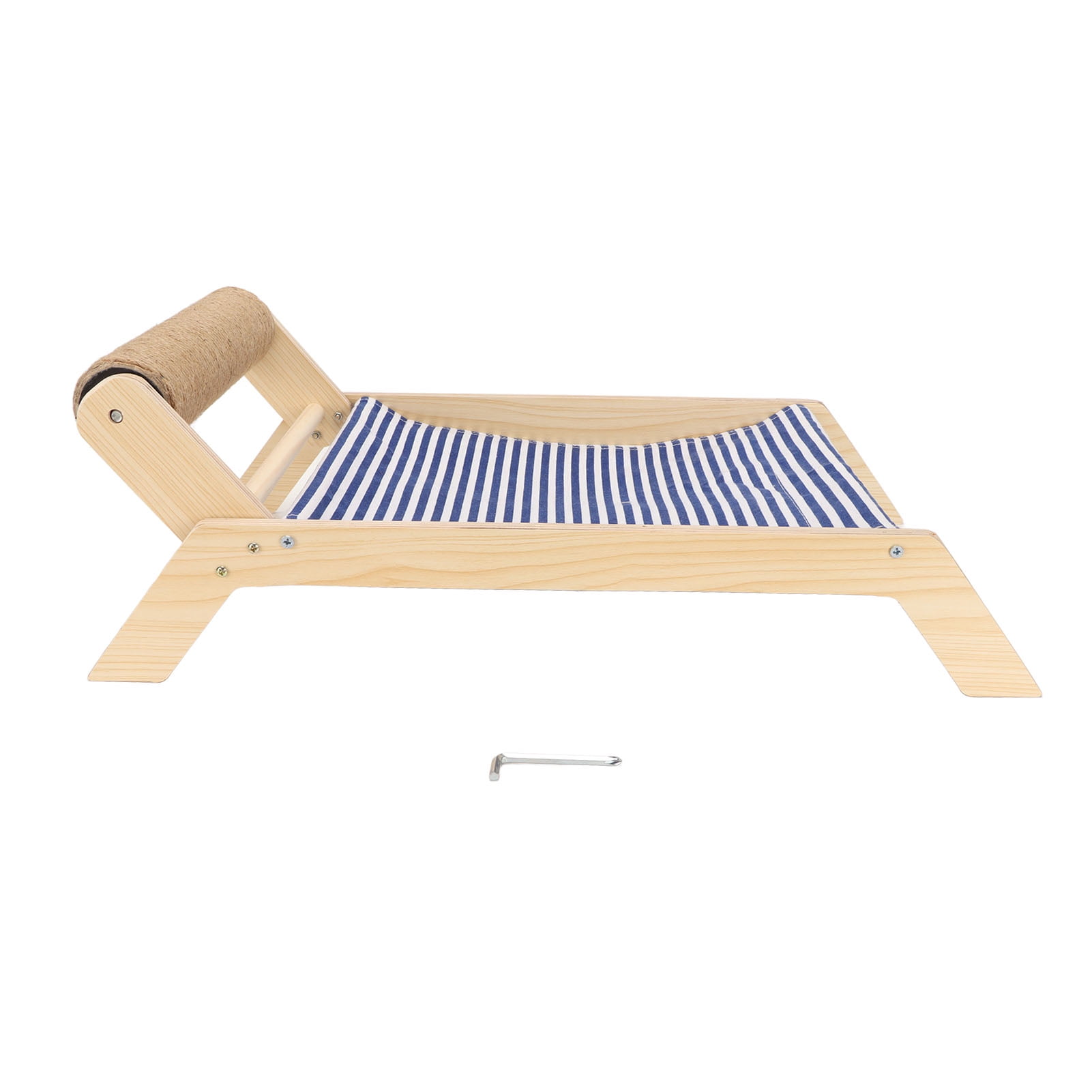 Shaking-Proof Hammock Bed with Built-in Scratcher & Sisal Roller for ...