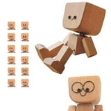 Shaking Wooden Man Figurine for Car Dashboard Decorations, Handmade ...