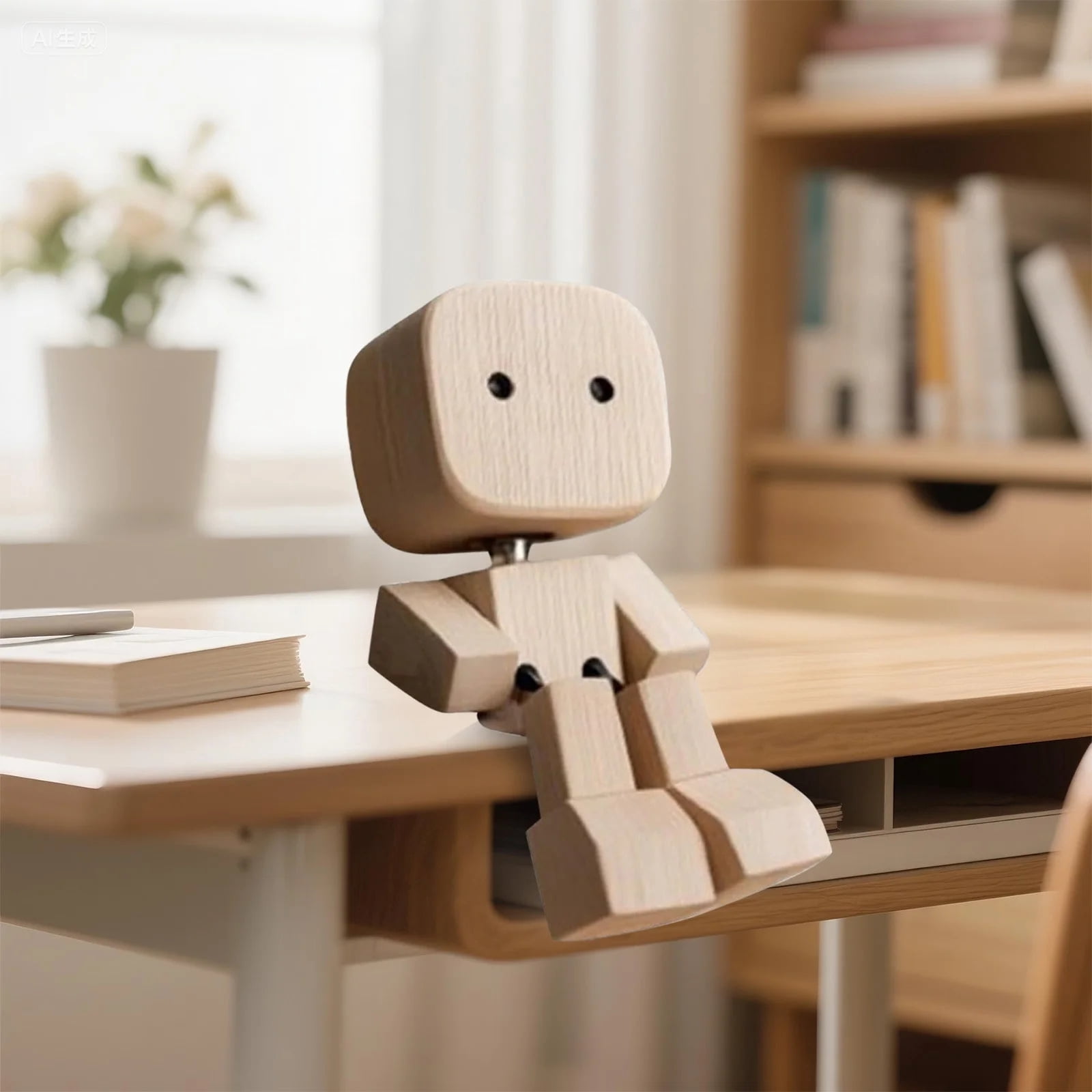 Shaking Wooden Man Figurine Handmade Shaking Feet Wooden Doll Funny ...