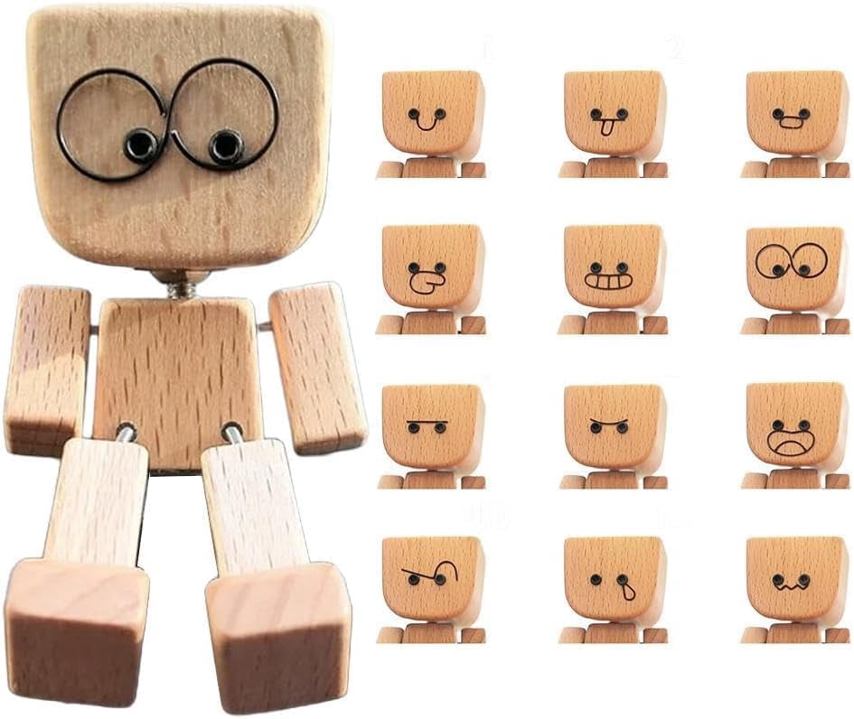 Shaking Wooden Man Figurine, Wooden Shaking Figure Man That Sways ...
