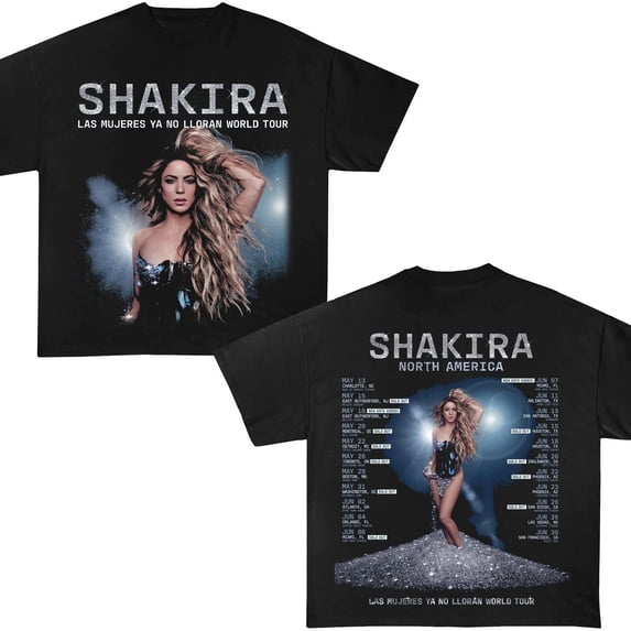 Shakira Concert T-Shirt 2025 Las Mujeres Ya No Lloran World Tour Gift ...