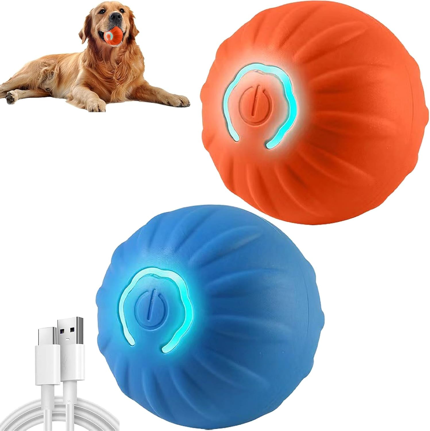 Shaky Ball Toy for Dogs, Light up Vibrating Dog Ball, Dog Shaking Ball ...