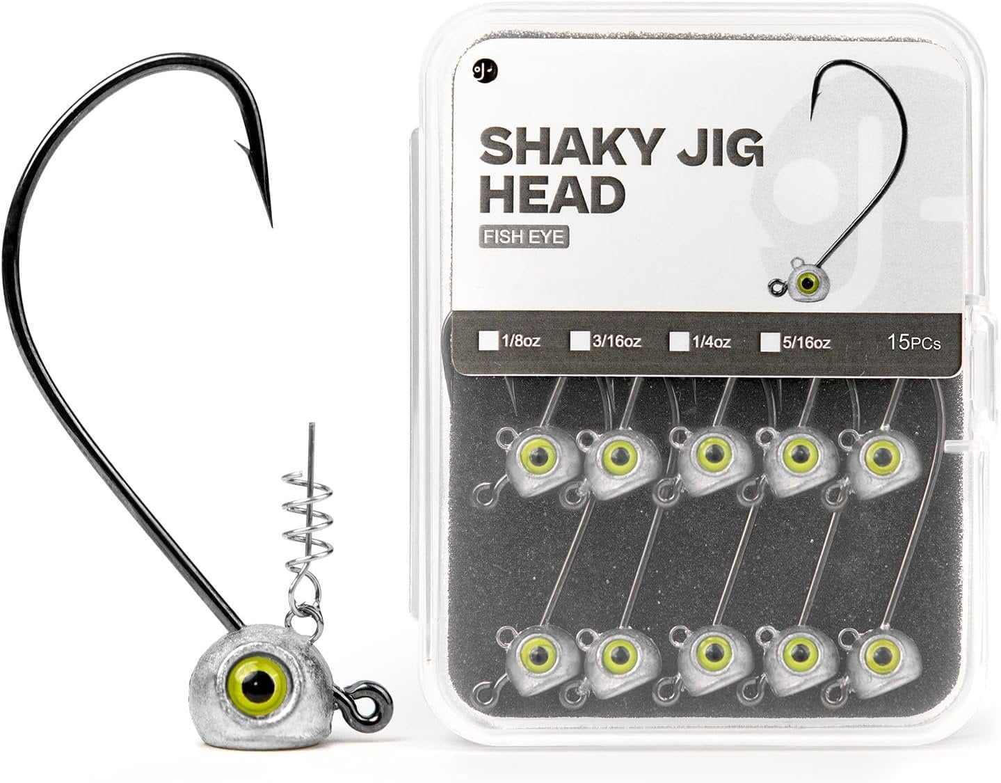 Shaky Jigs, Fisheye Stand-up Style Weedless Fishing Jig Heads for Bass ...