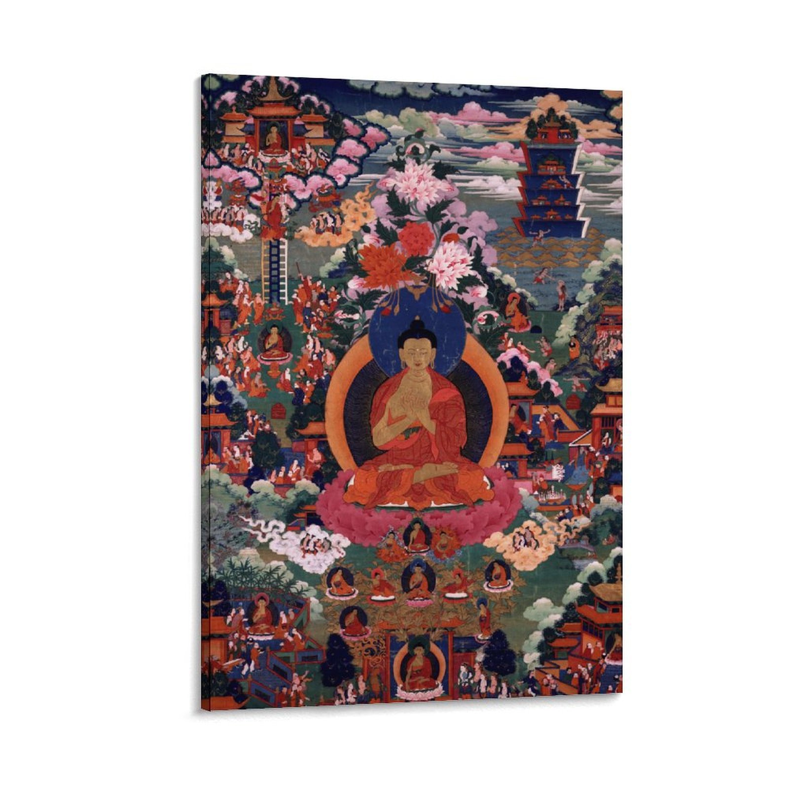 Shakyamuni Buddha - Avadana Tibetan Thangka Painting Poster Posters ...