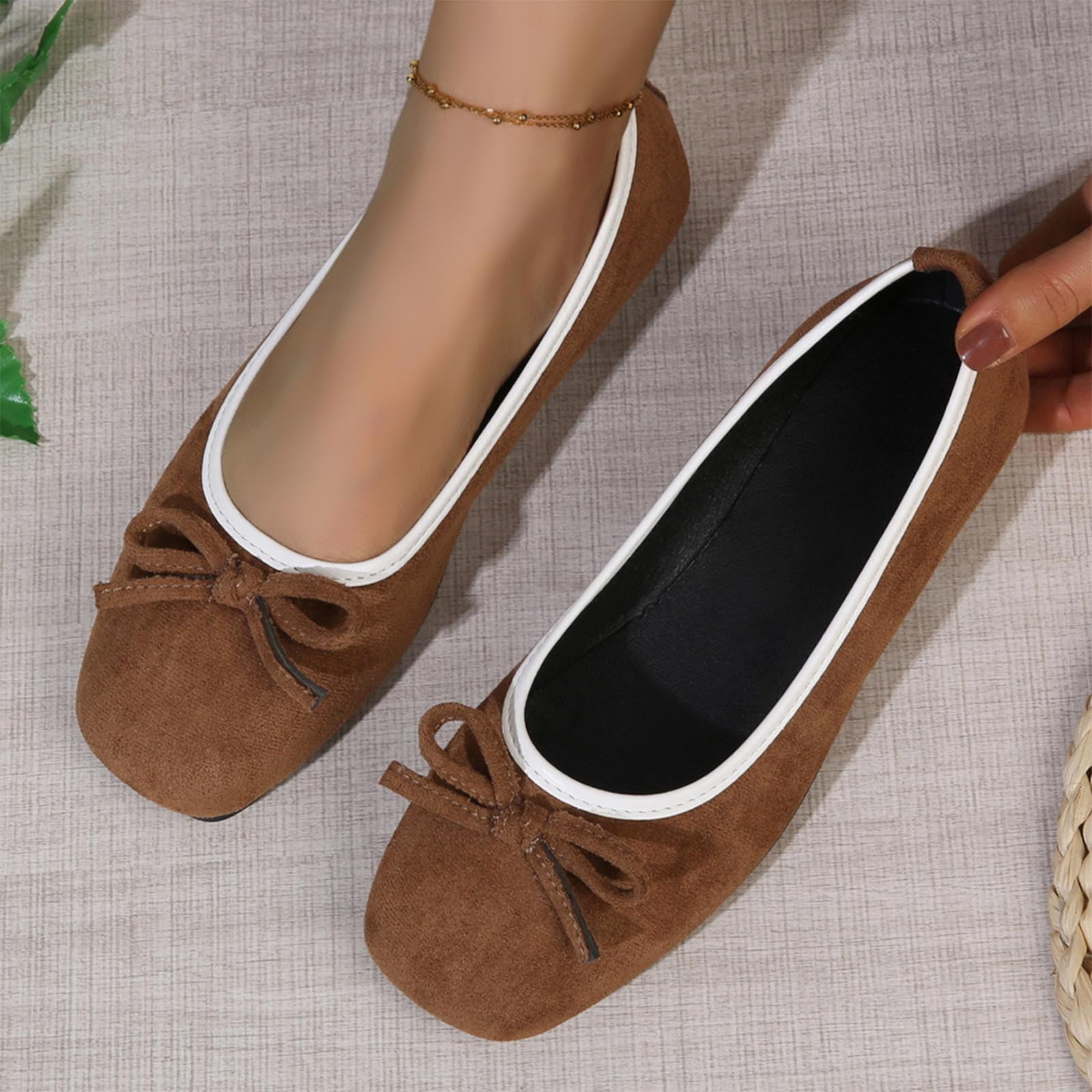 Shallow Cut Bowknot Vintage Style Women's Casual Dress Shoes ...