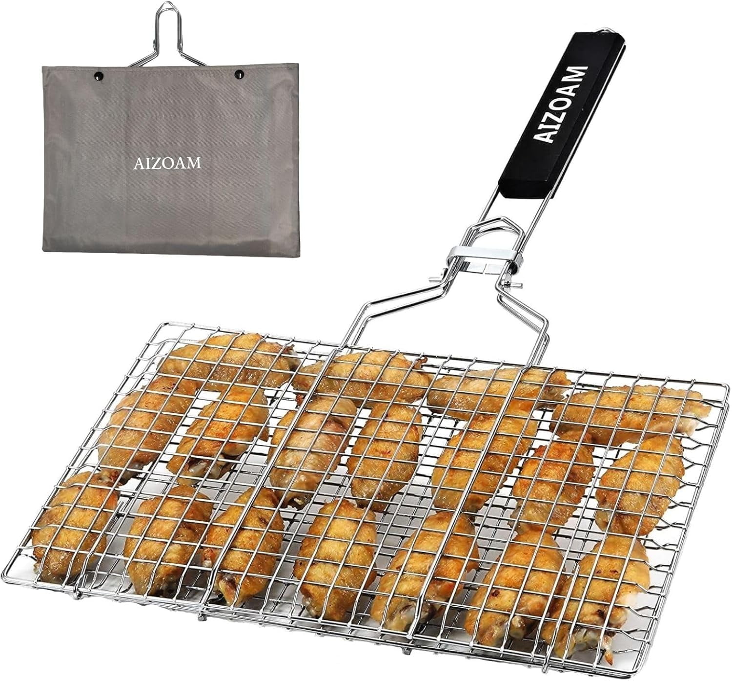 Shallow Grill Basket Fish Grill Basket, Fish Grilling Basket BBQ Fish ...