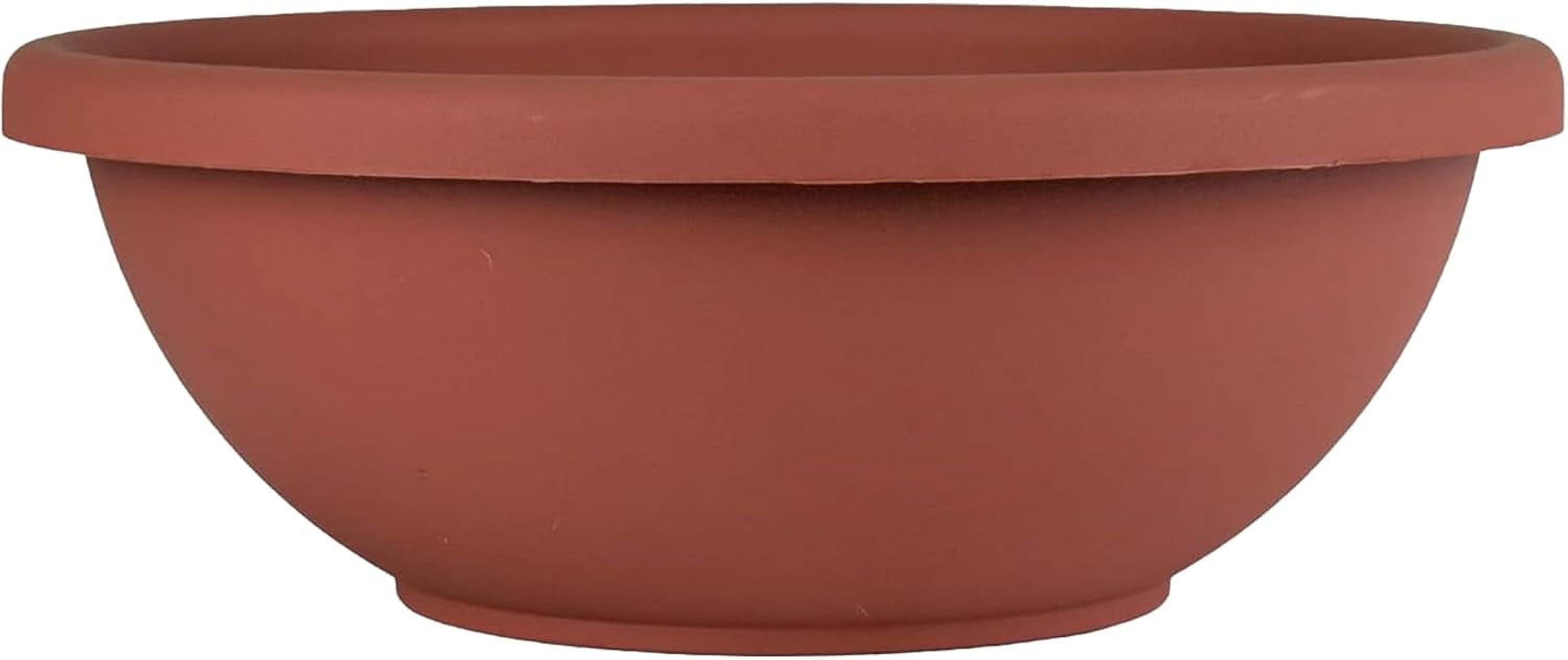 Shallow Planter with Drainage - Contemporary Garden Bowl Planter for ...
