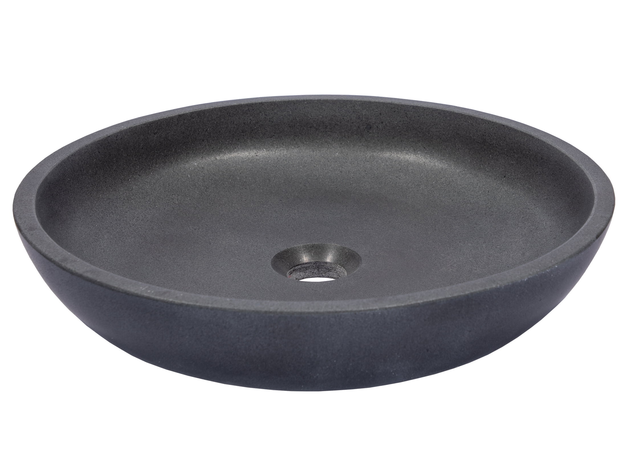 Shallow Round Vessel Sink in Lava Stone - Walmart.com