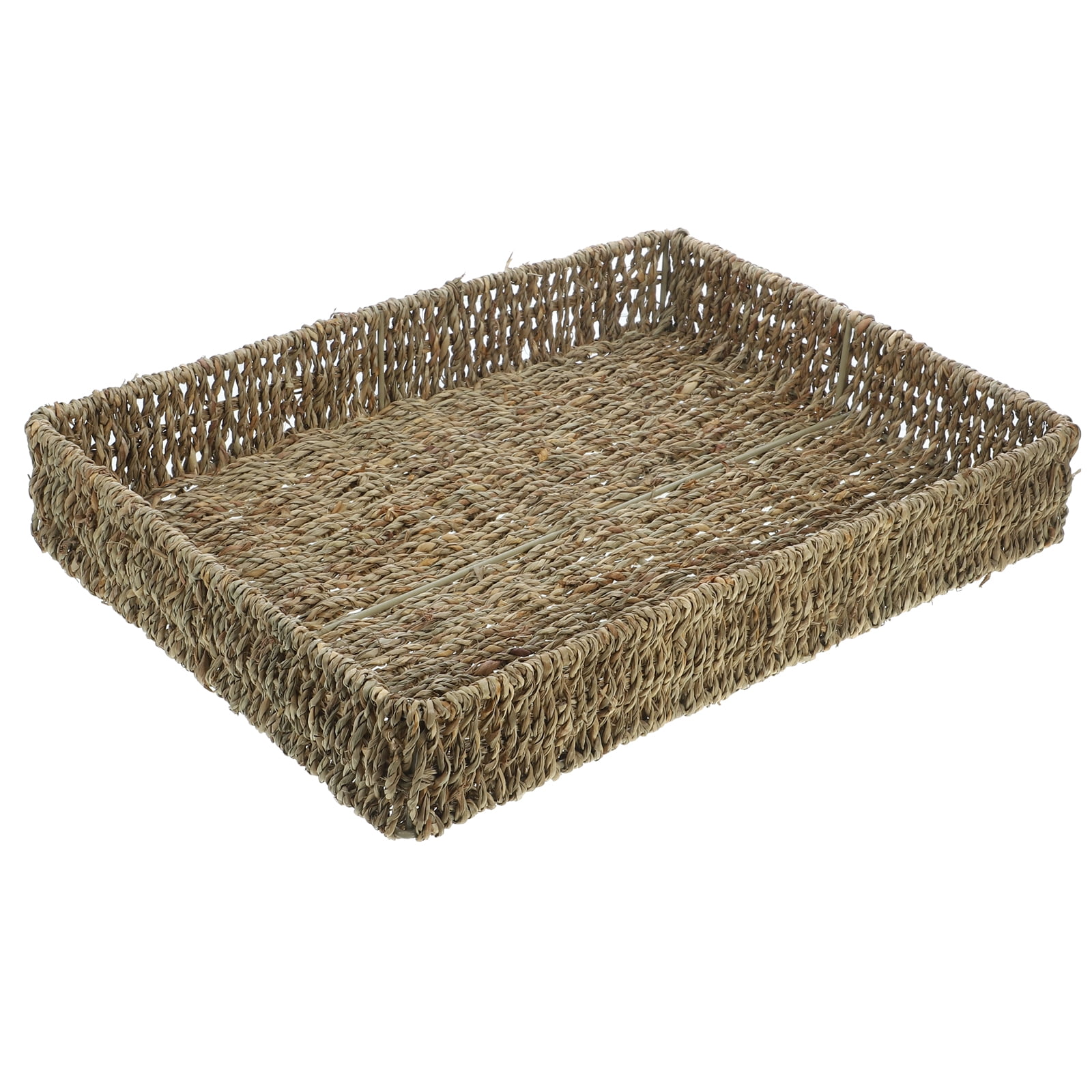 Shallow Storage Boxes Straw Tray Picnic Basket Elegant - Walmart.com