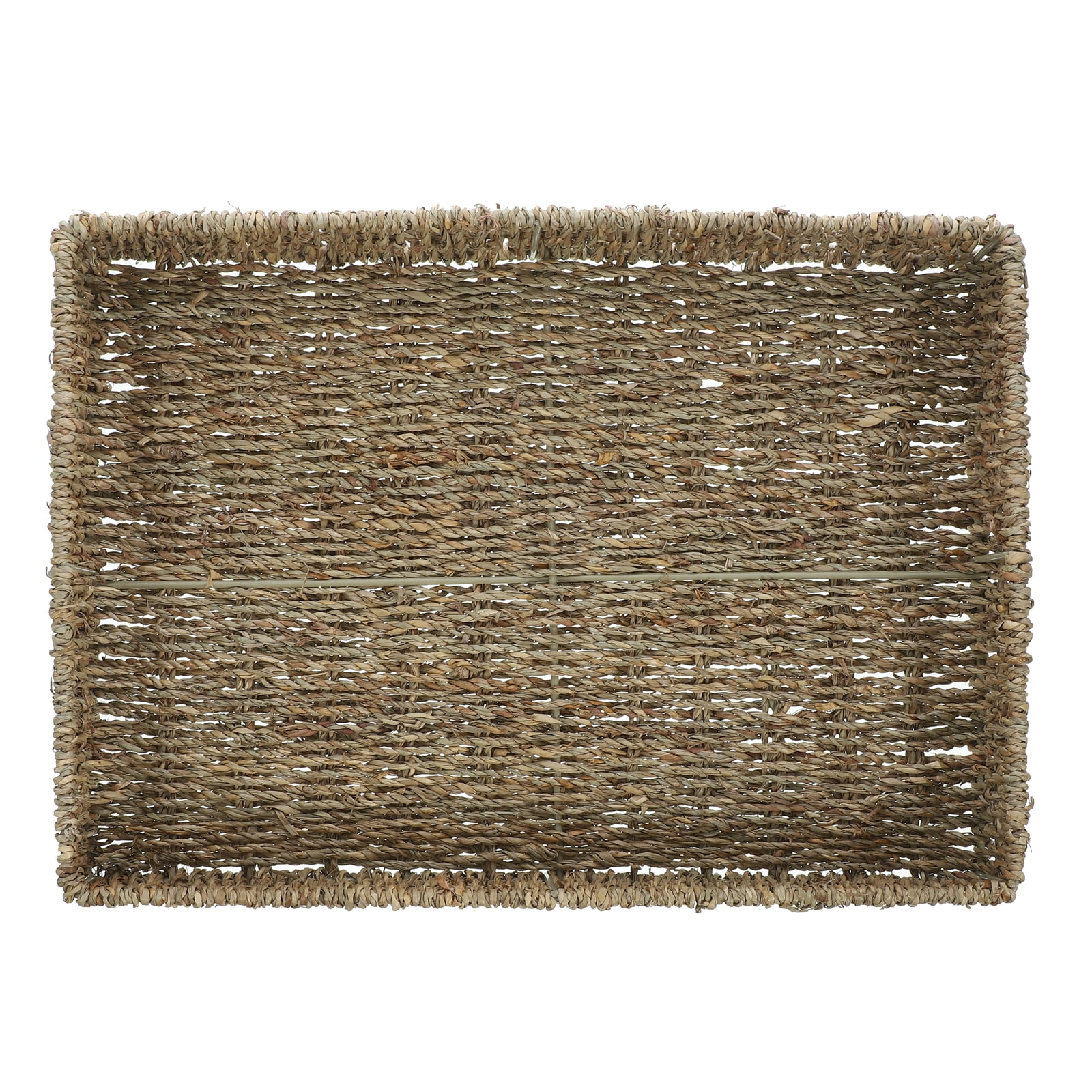 Shallow Storage Boxes Straw Tray Rectangular Basket Color - Walmart.com