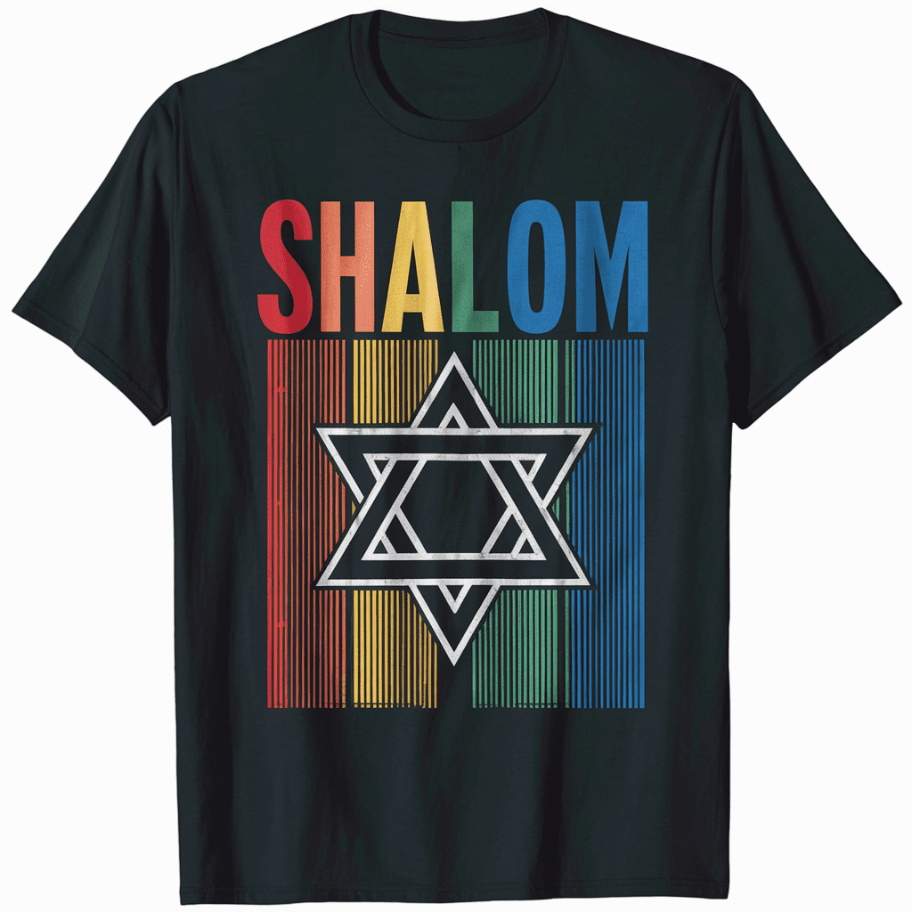 Shalom - Retro Star Of David Jewish Peace Hebrew Israelites T-Shirt ...