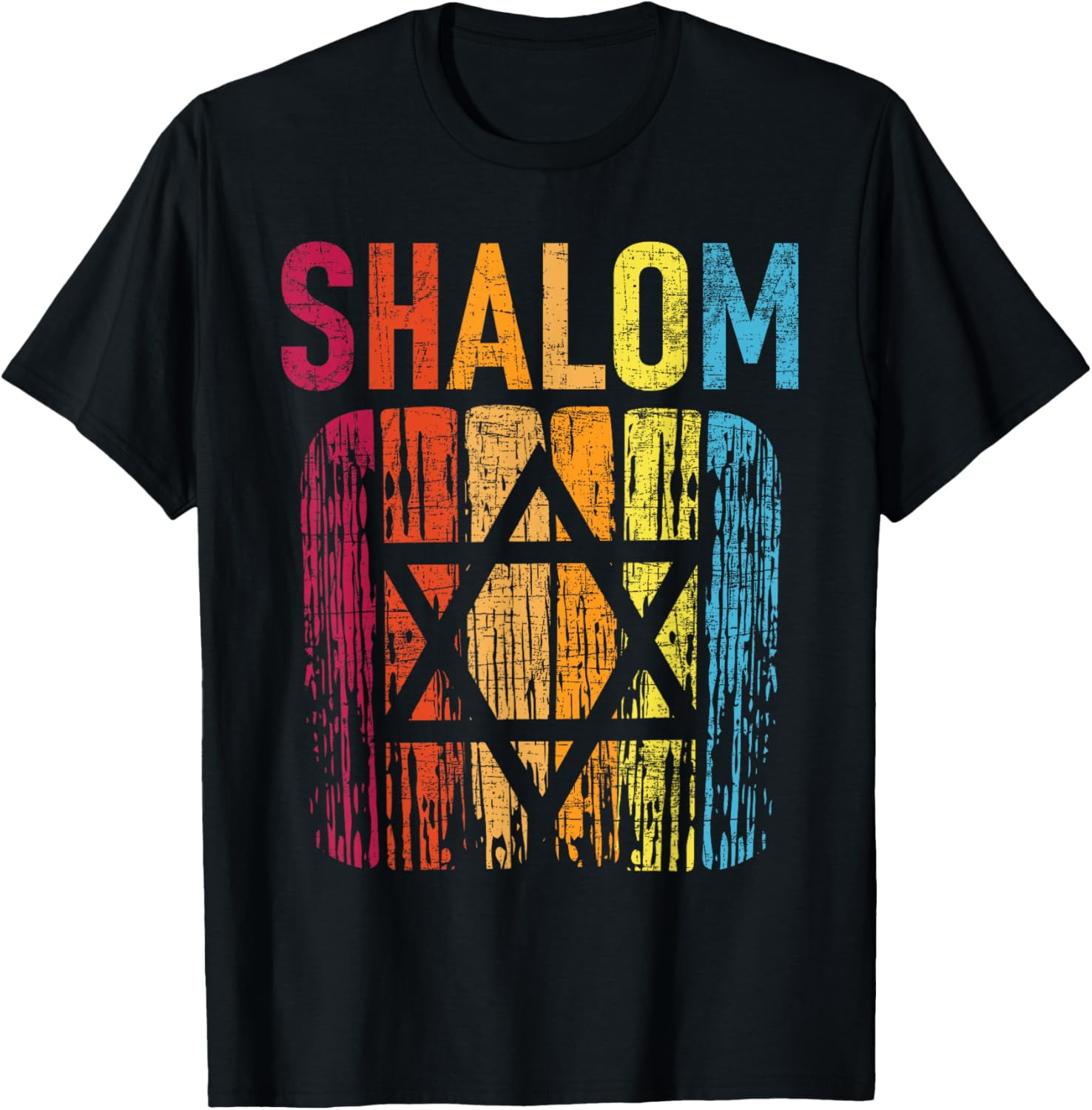 Shalom Retro Star Of David Jewish Peace Hebrew Israelites T Shirt shalom-retro-star-of-david-jewish-peace-hebrew-israelites-t-shirt