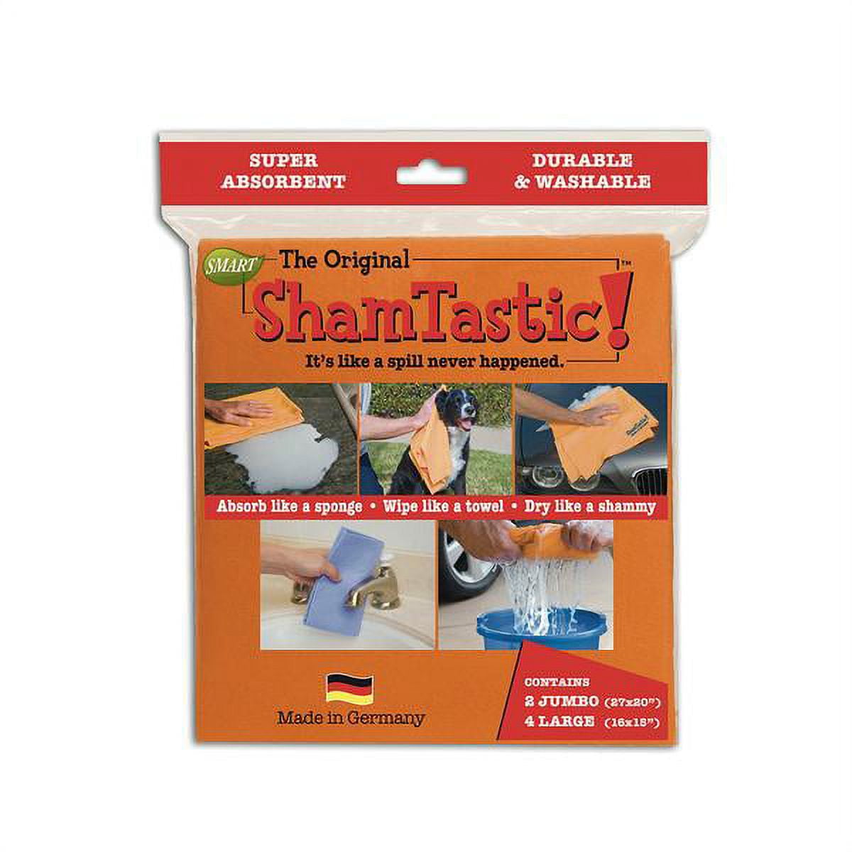 ShamTastic As Seen On TV Viscose Super Absorbent Cloths 6 pk - Walmart.com