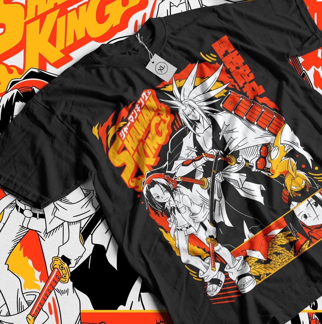 Shaman King Yoh T-shirt Amidamaru Yoh Asakura Anime Manga Gift Shirt ...
