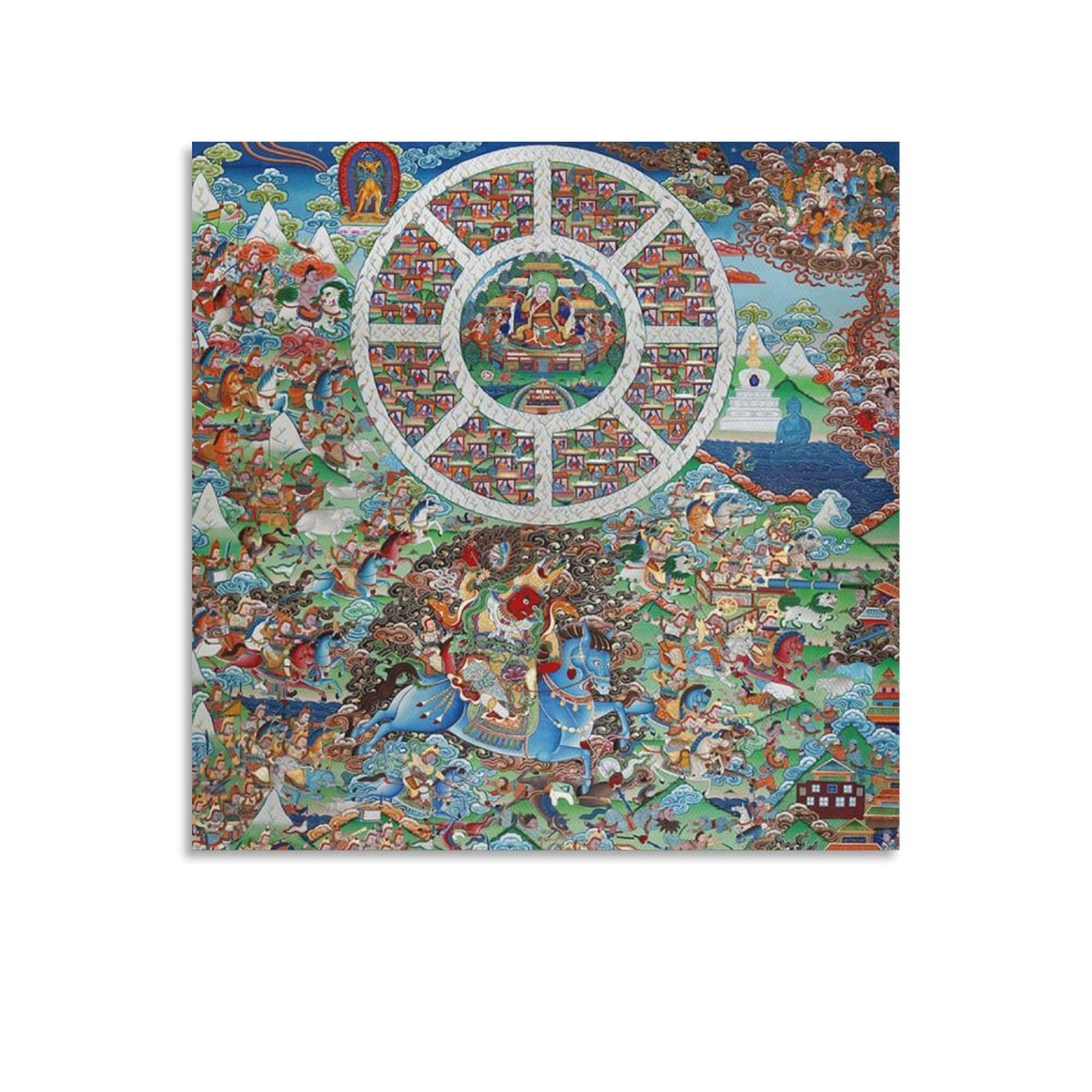Shambhala Tibetan Thangka Painting Poster Posters Wall Art Painting ...