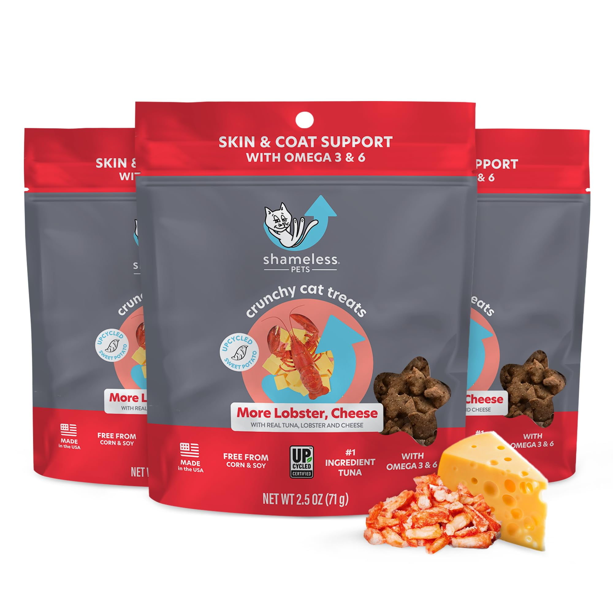 Shameless Pets Crunchy Cat Treats - with Digestive Support, Natural ...