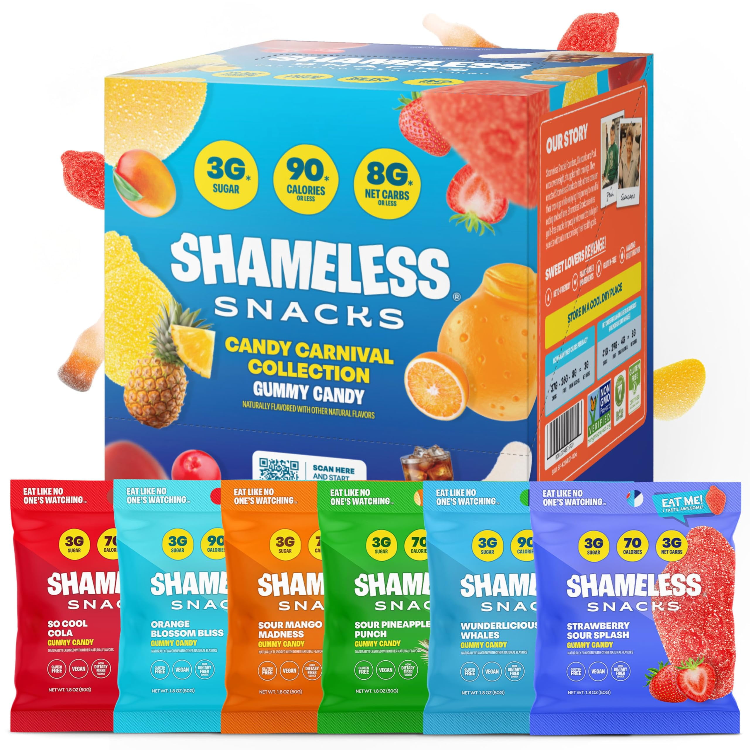 Shameless Snacks Candy Carnival - Healthy Low MDH1Sugar Snacks with ...