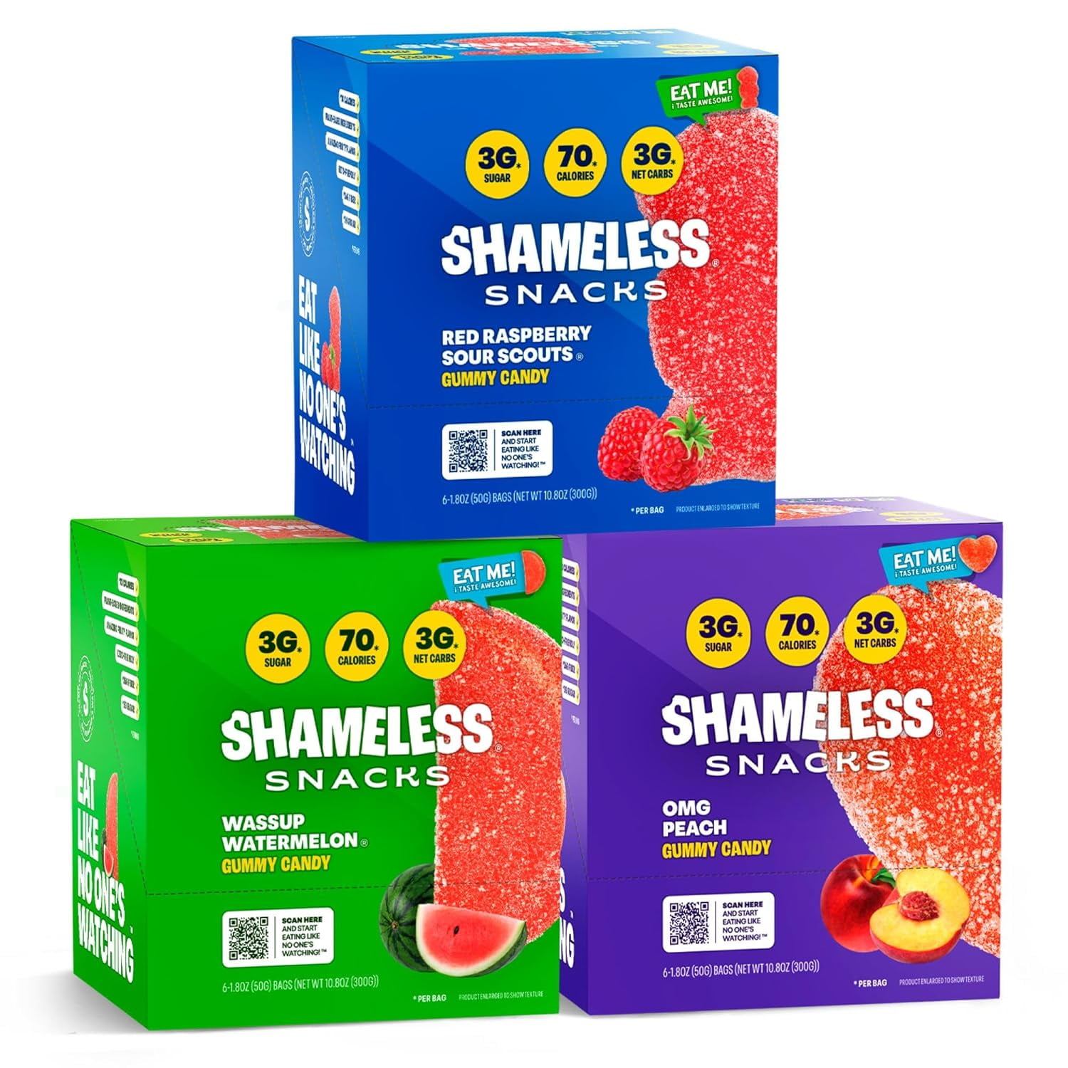 Shameless Snacks Fan Favorites Bundle Healthy Low Carb Keto Gummies Red ...