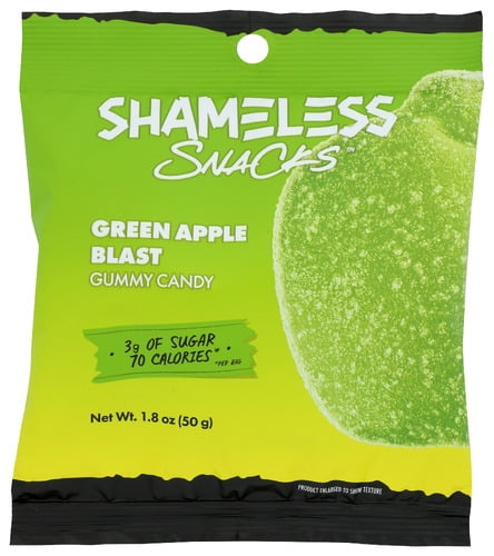 Shameless Snacks Gummy Green Apple 1.8 oz (Pack Of 12) - Walmart.com