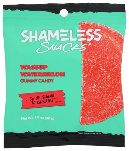 Shameless Snacks Gummy Watermelon 1.8 oz (Pack Of 12) - Walmart.com