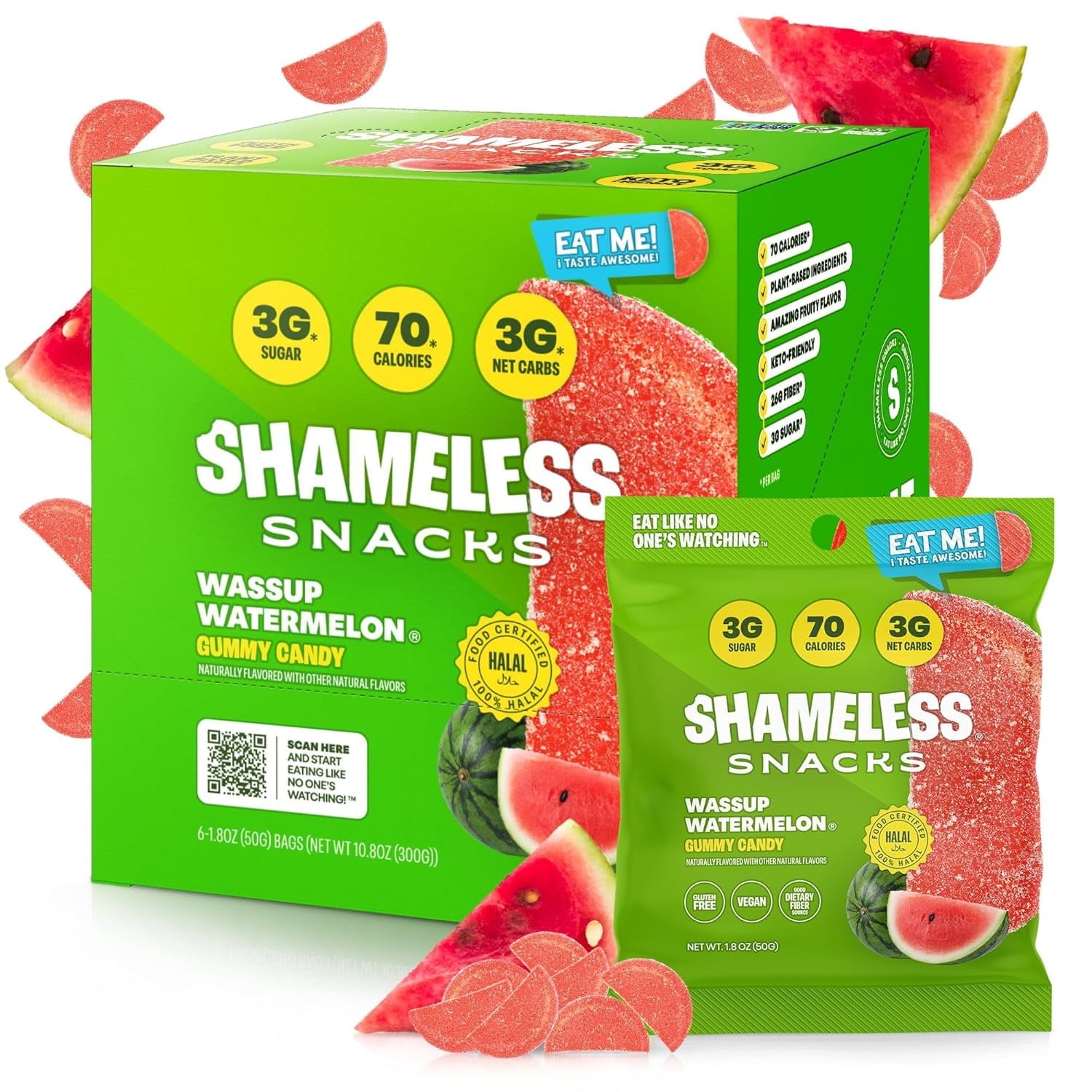 Shameless, Low Calorie Keto Gummies, Vegan Healthy Gummy Snacks, 6 Pack ...