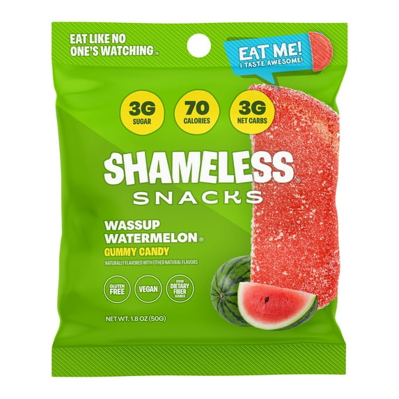 Shameless, Low Calorie Keto Gummies, Vegan Healthy Gummy Snacks, 6 Pack Watermelon - Walmart.com