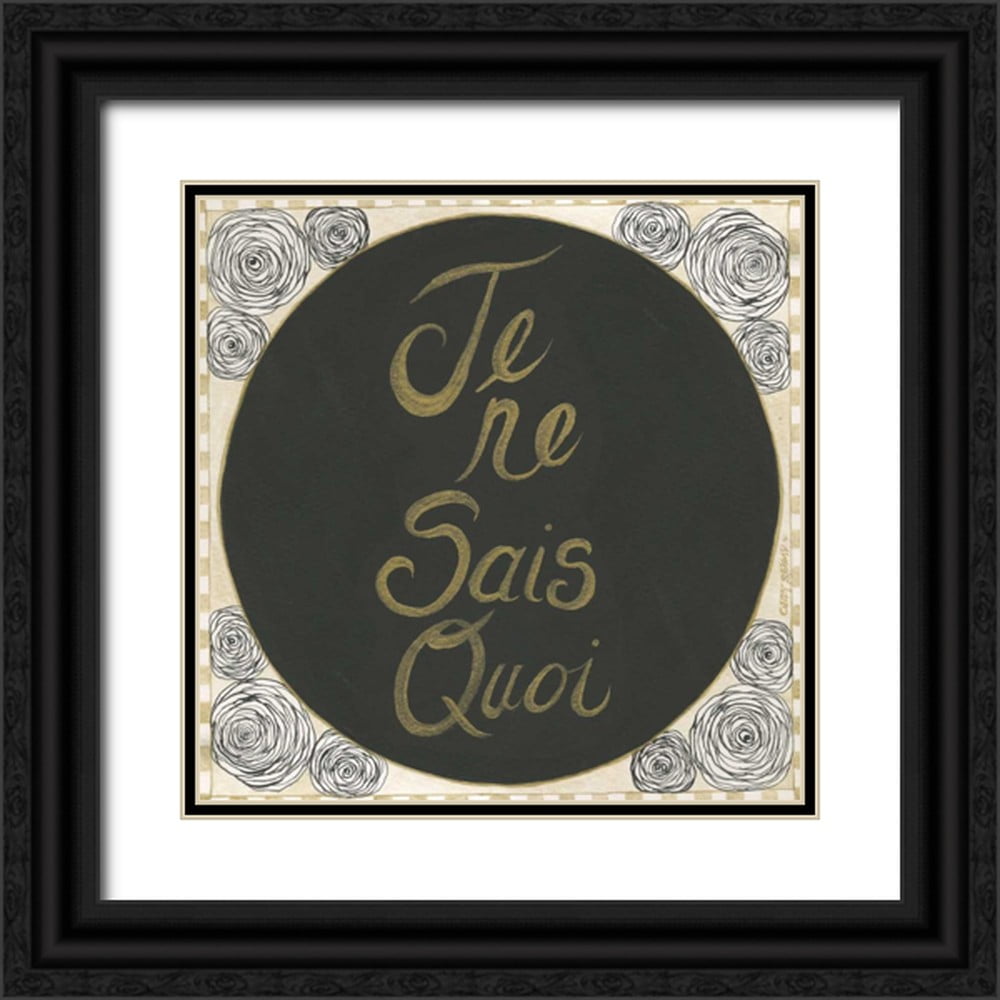 Shamp, Cindy 15x15 Black Ornate Wood Framed with Double Matting Museum ...