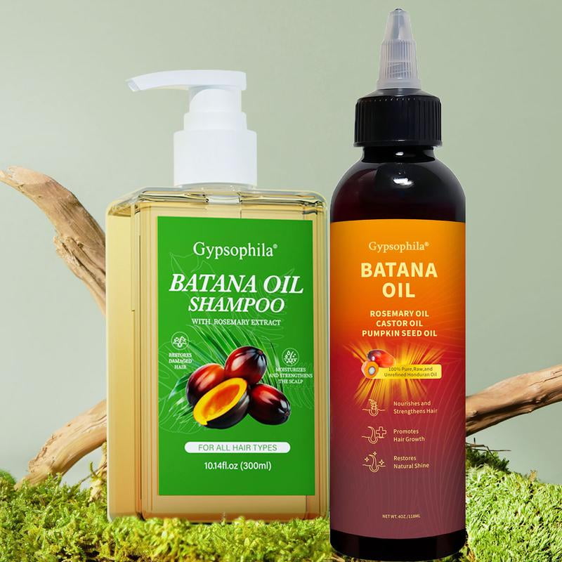 (Shampoo + 4-in-1 hairoil)- blend Batana with Rosemary, Castor ...