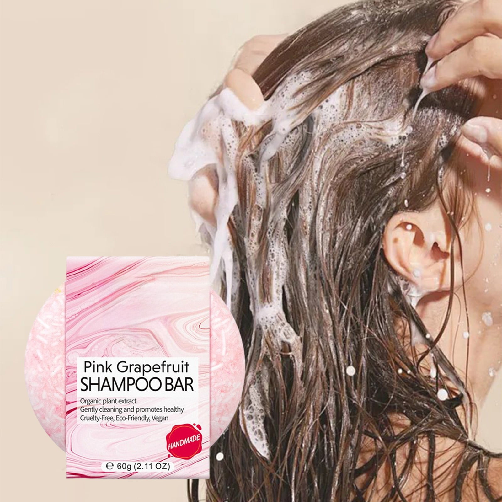 Shampoo Bar Natural Hair Cleanser | Grapefruit Aloe Coconut Oil | Moisturizing Purifying Solid ...