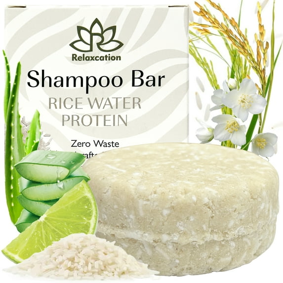 Shampoo Bar Rice Water Protein for Hair Growth Hydrating, Nourishing, and Refreshing Handmade in ...