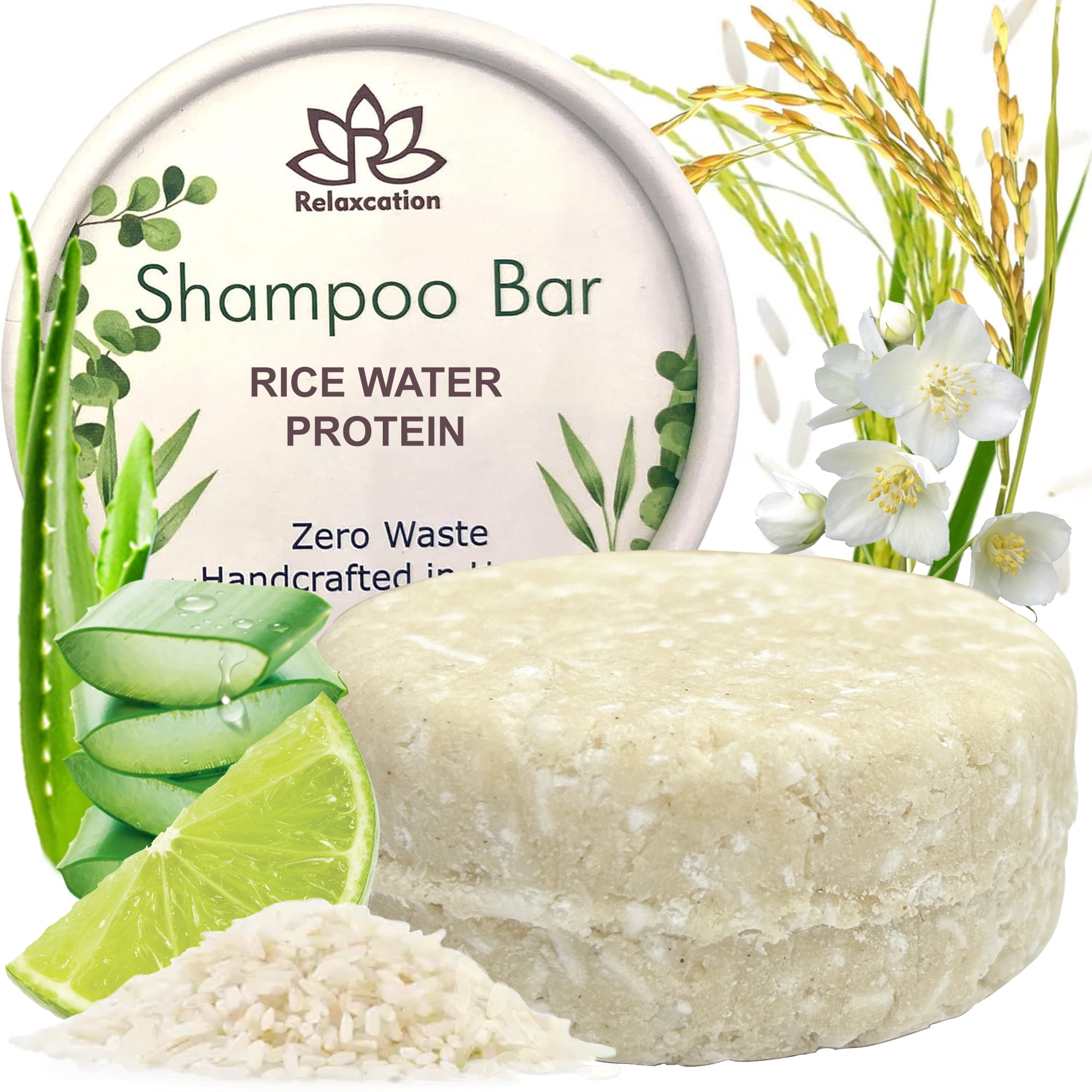 Shampoo Bar Rice Water Protein for Hair Growth Hydrating, Nourishing ...