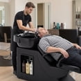 Shampoo Bowl and Chair Set for Salon, Hair Washing Station with ABS ...
