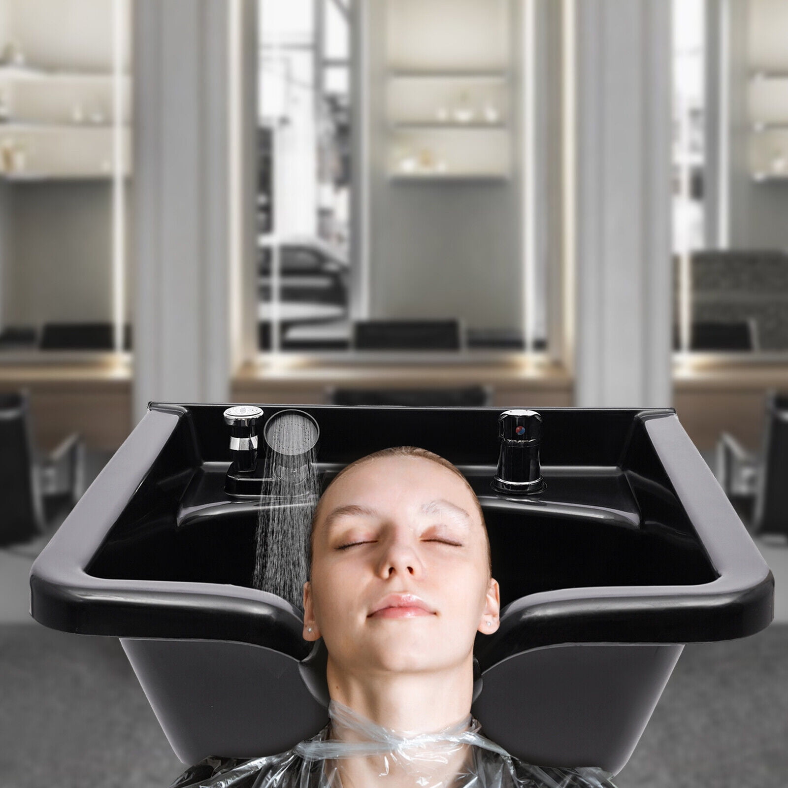 Shampoo Bowl Deep ABS Bowl Backwash Sink Beauty Salon Barber Shop Hair ...