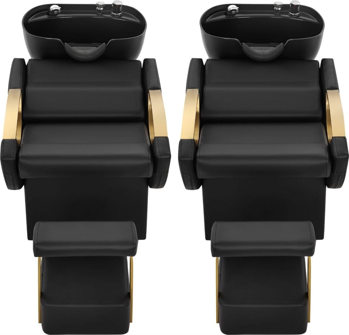 Shampoo Bowl and Chair Set for Salon, Backwash Barber Chair,ABS Plastic ...