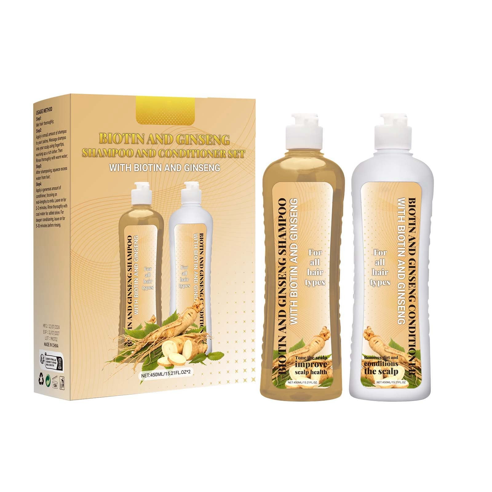 Shampoo Care Set Nourishing Hair Roots Scalp Gloss Hair Care And ...